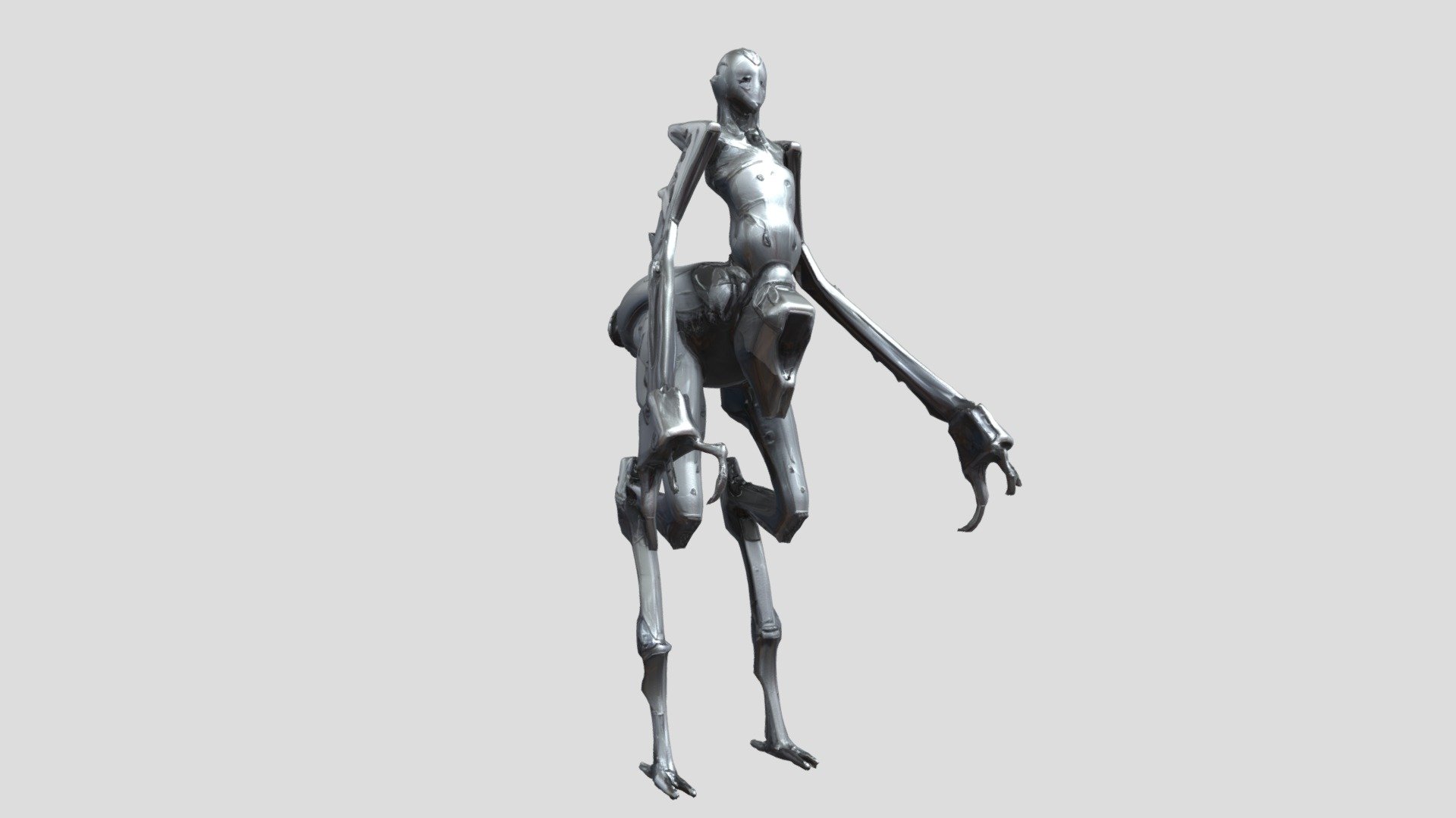 aberration futuristic humanoid cyborg - Download Free 3D model by ...