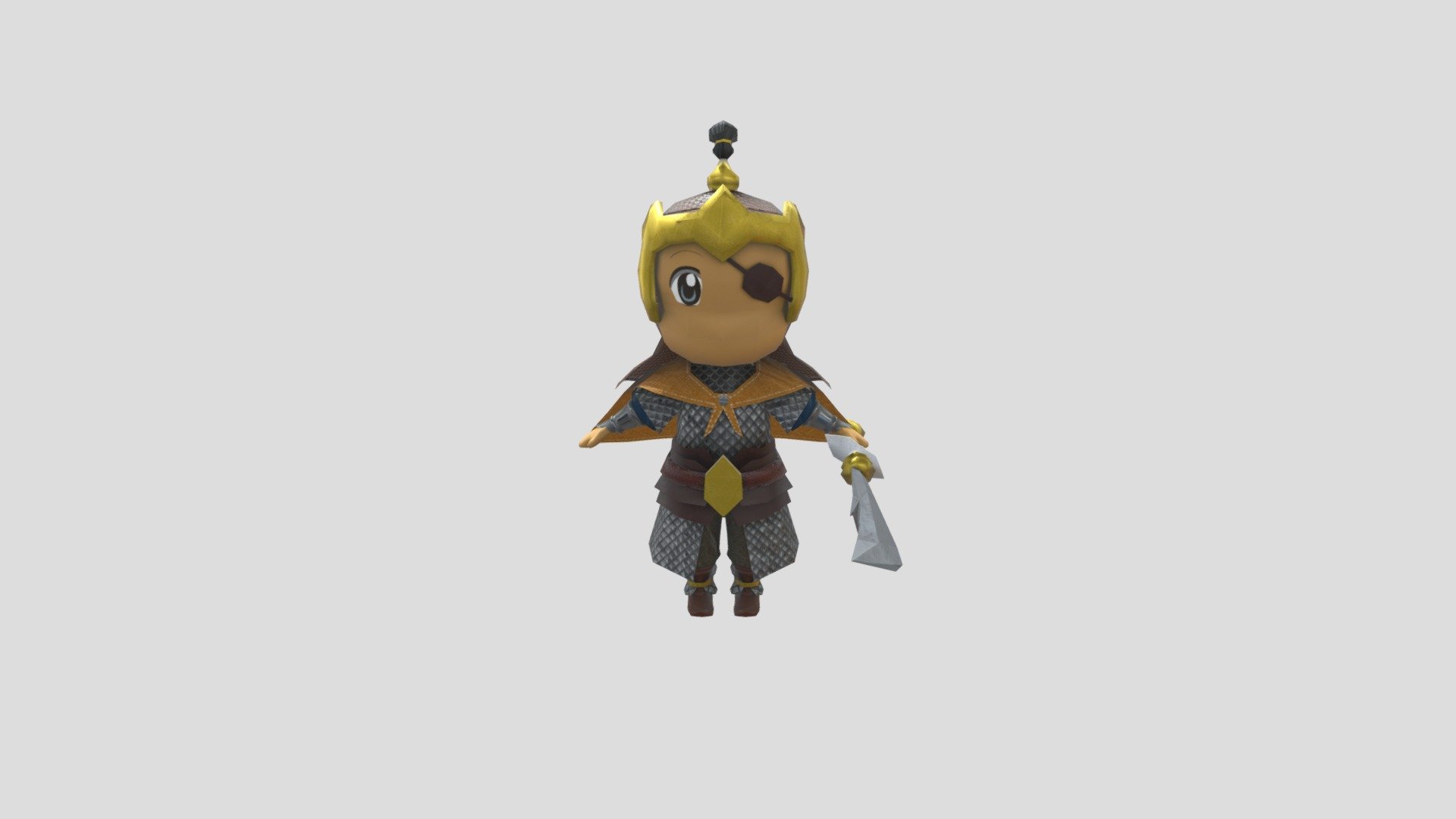 Chibi Game Character Sword Man - 3D model by Aloya Studio ...