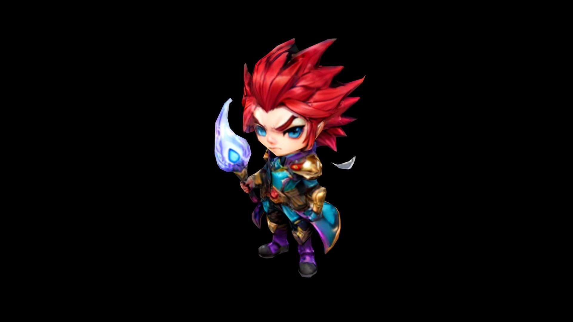 "Brave Red-Haired Warrior" - Download Free 3D model by klrxyz [a4e54ea ...