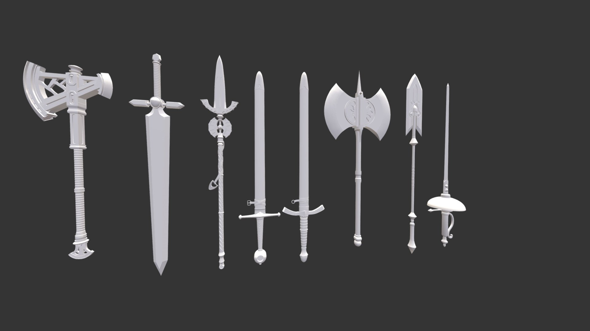 Fire Emblem Weapons - Download Free 3D model by Matthew McClure ...