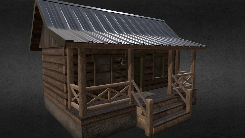 Wood Cabin - 3D model by Carol-Ann [a4e70db] - Sketchfab