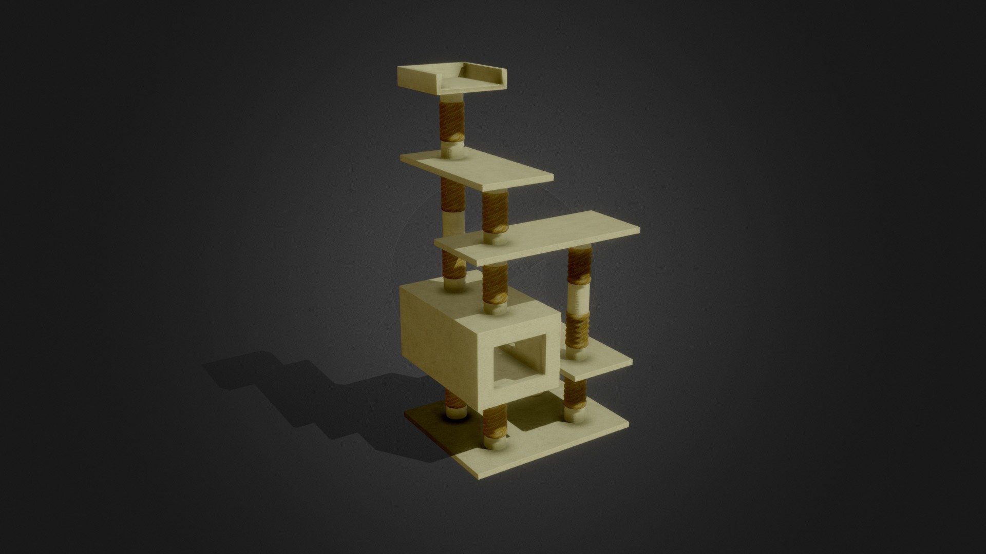 Cat Tree Ready for your game - Download Free 3D model by B._.render ...