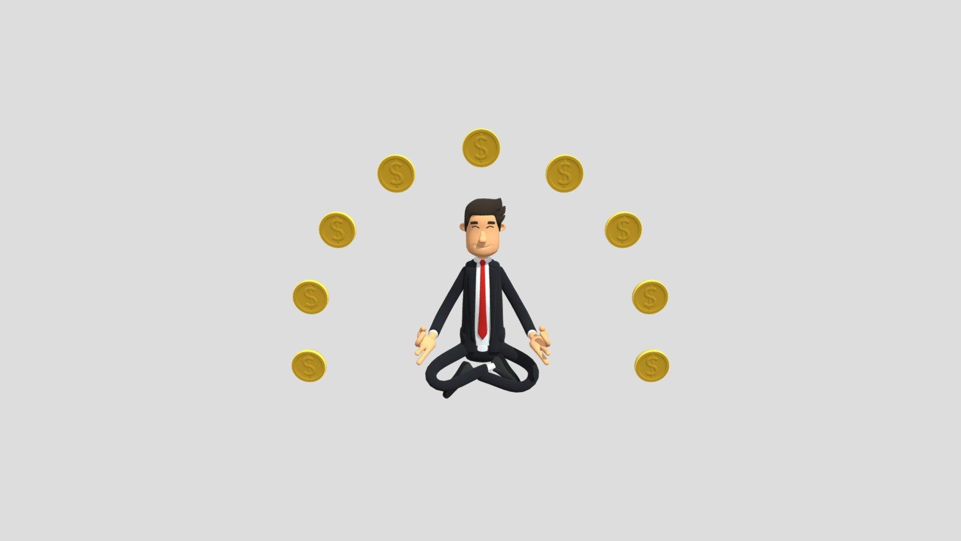 Workday Warrior. Stylish 3D Businessman Cartoon - 3D model by Nara ...