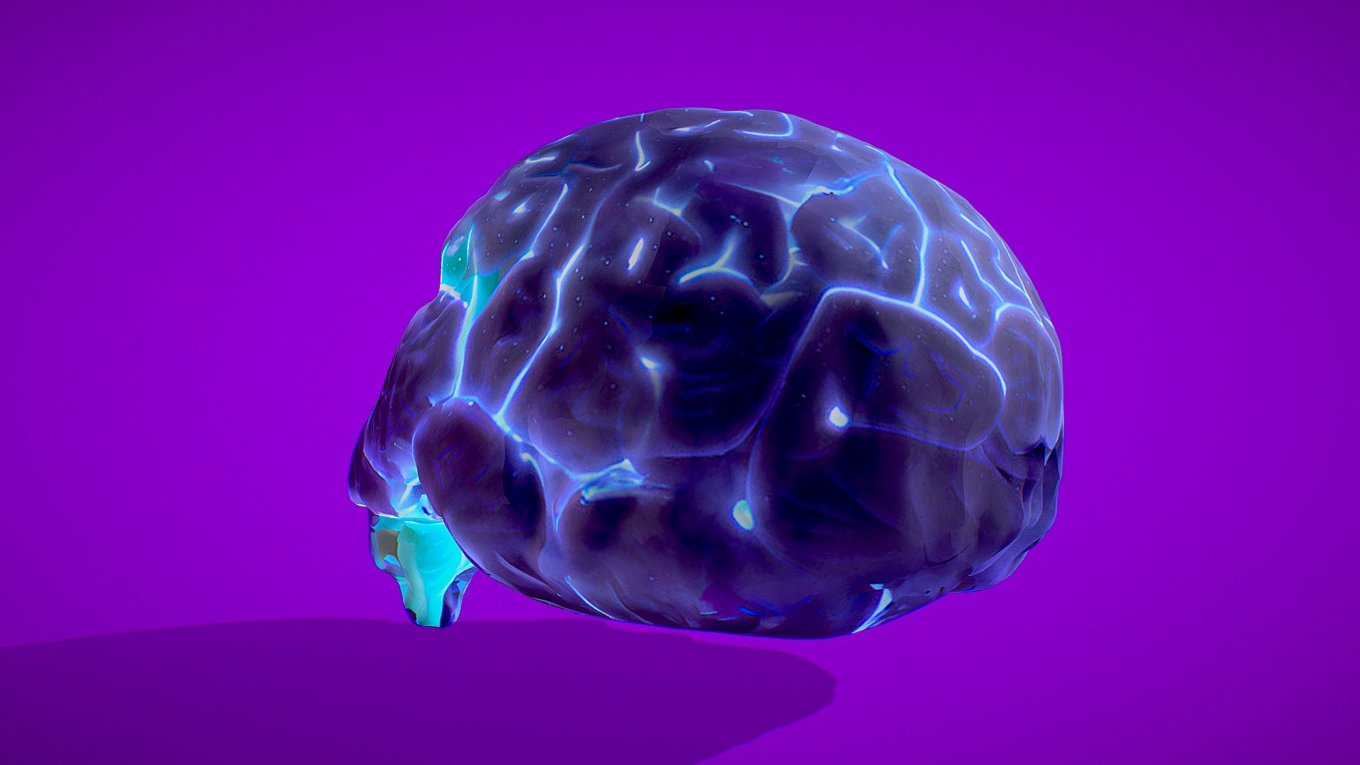 Highly detailed glowing brain - Download Free 3D model by Verticle ...