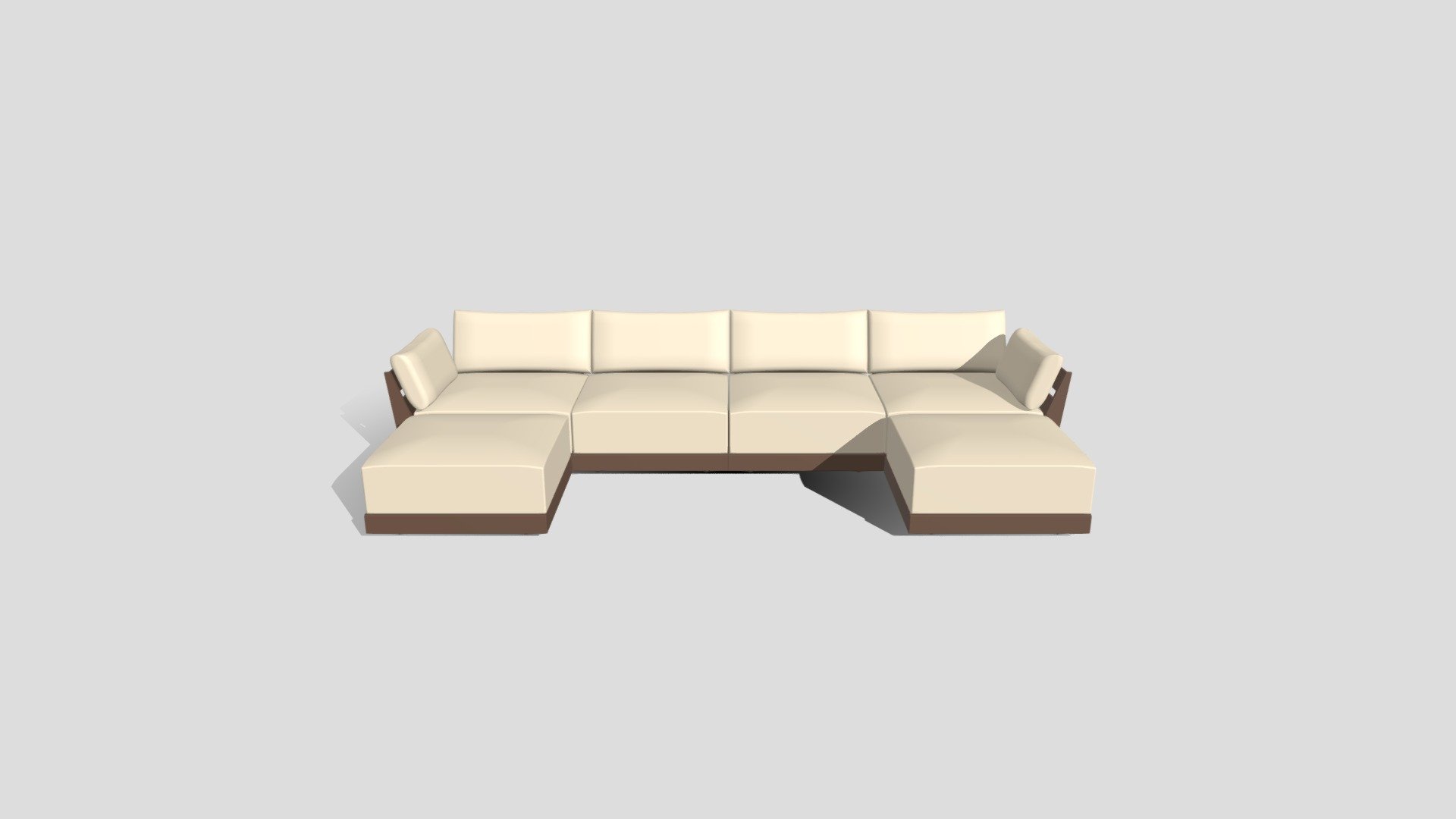 Modern U-shaped Sofa - 3D model by andrele [a4f0680] - Sketchfab