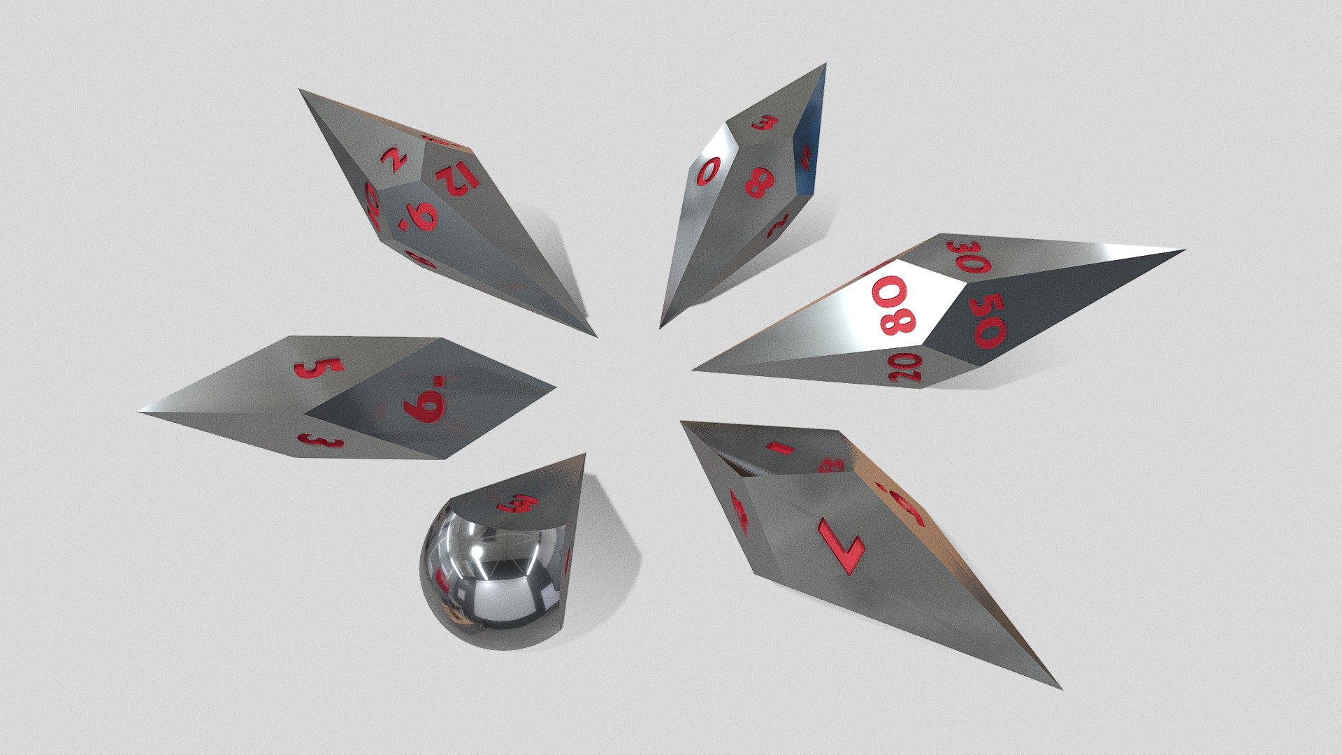 Pointy Metal/Crystal Dice - Download Free 3D model by Tenshinzo ...
