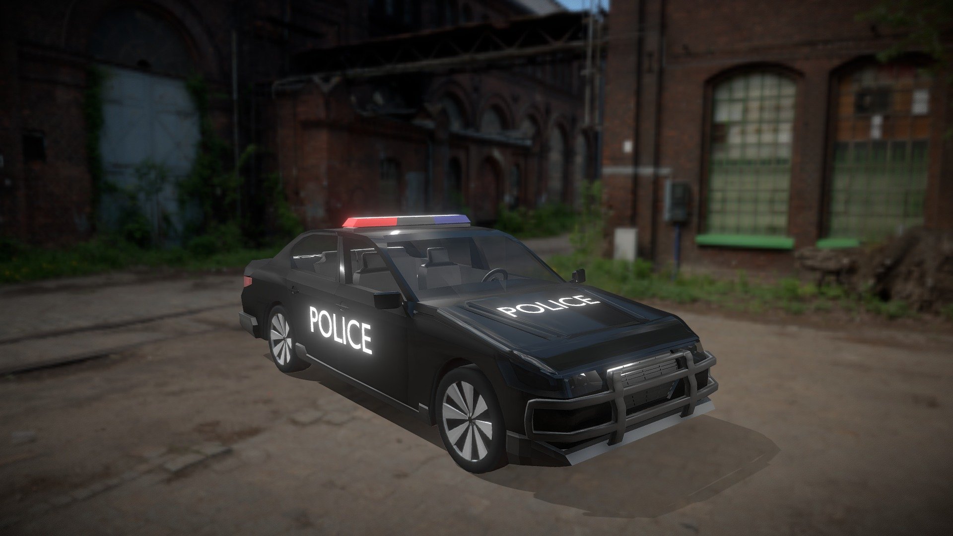 low poly police car - 3D model by ndron4k [a4f47a0] - Sketchfab
