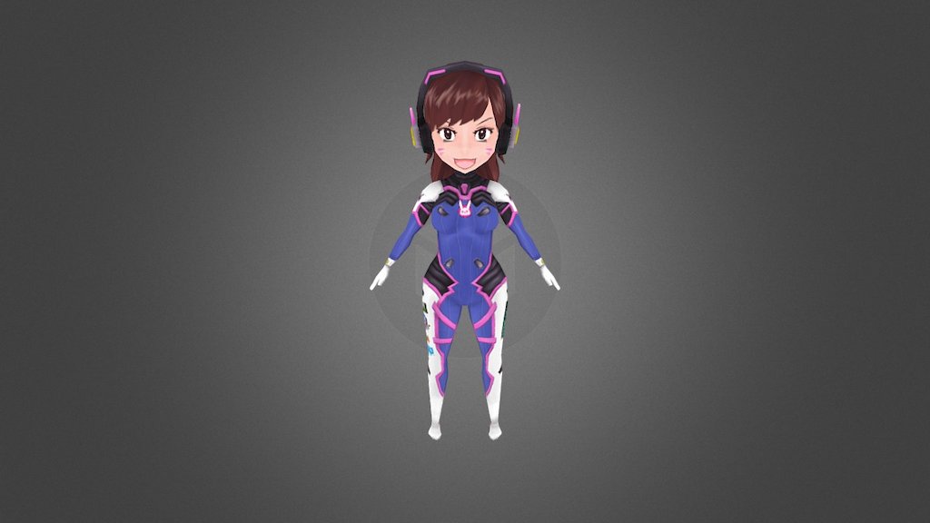 OVERWATCH Dva_Cute - 3D model by WJH_Tn [a4fa67f] - Sketchfab