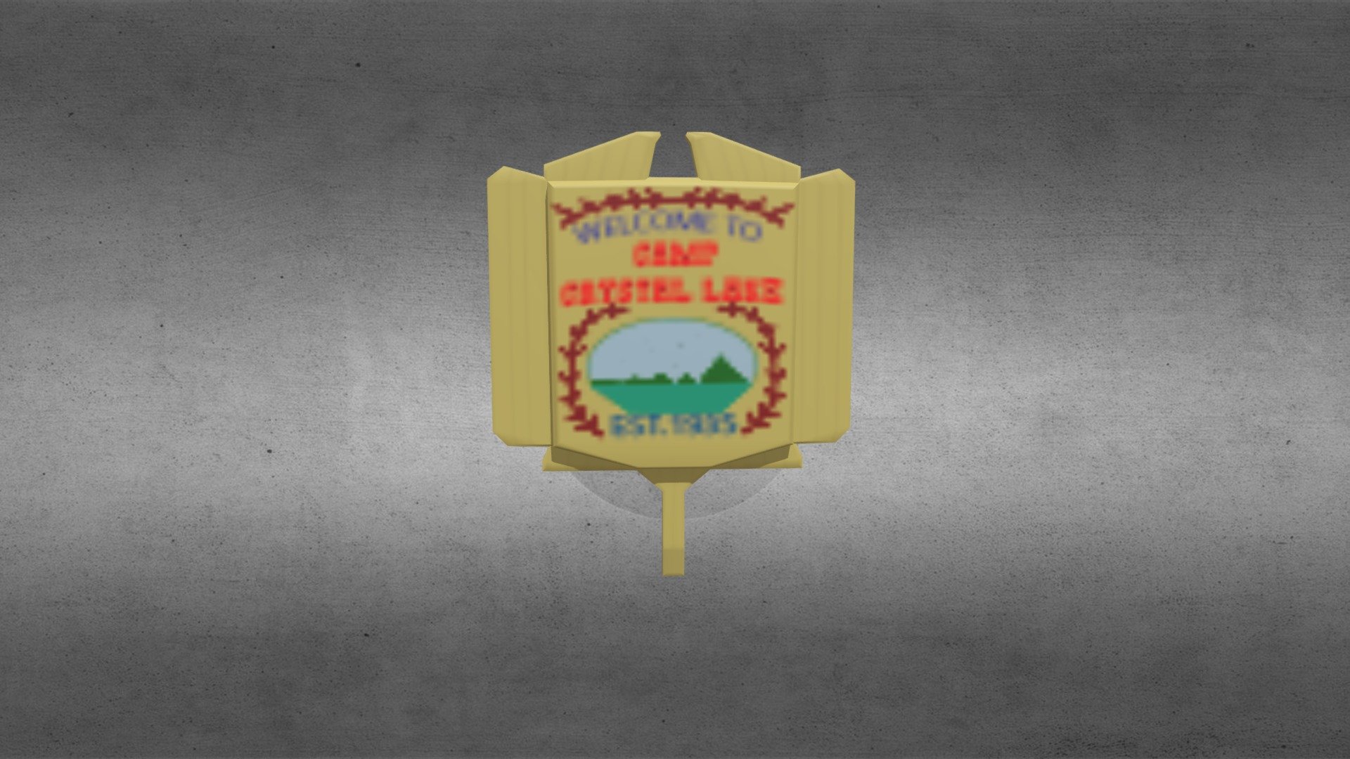 Low Poly Crystal Lake Sign - 3D model by Michael Davy (@Meagle13 ...