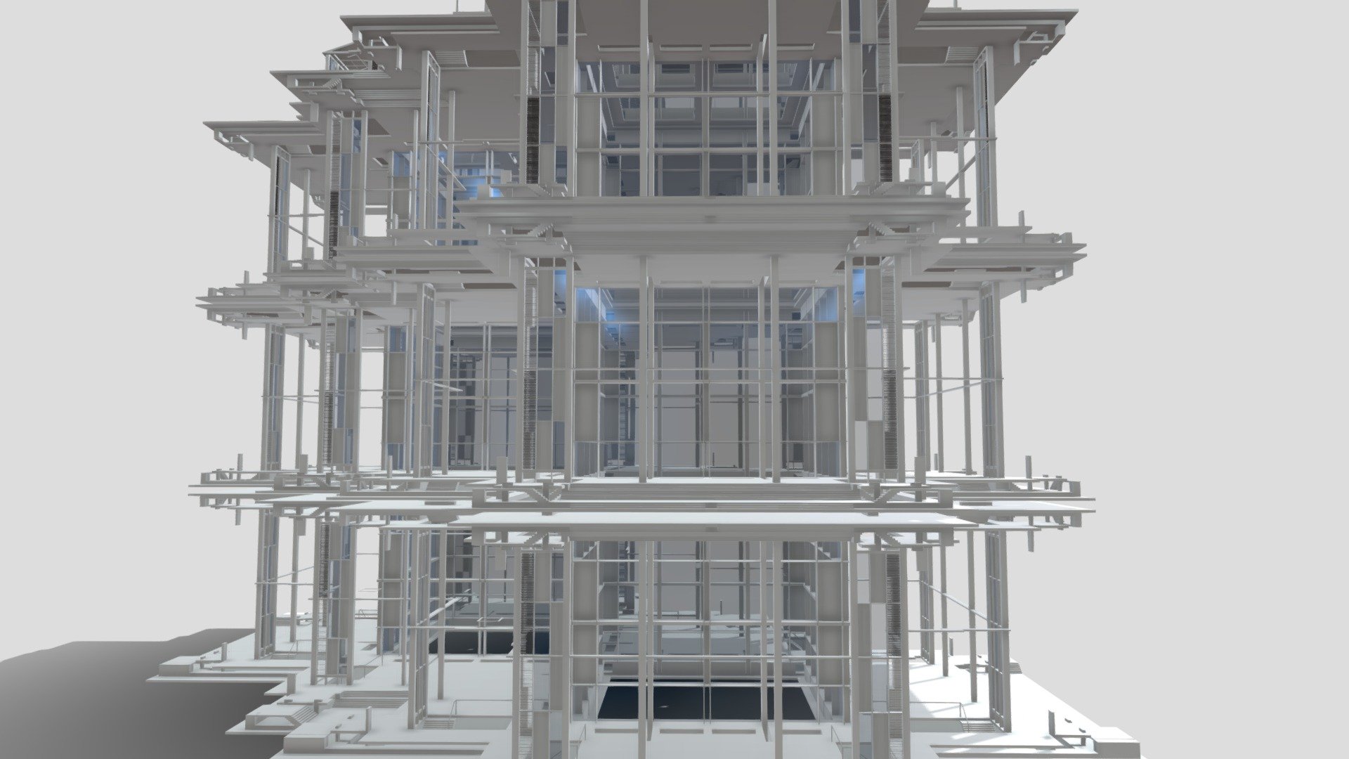 Futuristic Building Structure 08 - Buy Royalty Free 3D model by Giimann ...