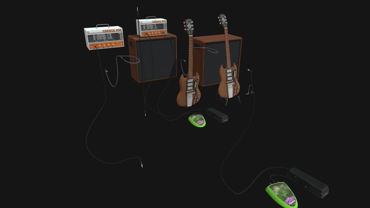 Electric-guitar 3D models - Sketchfab
