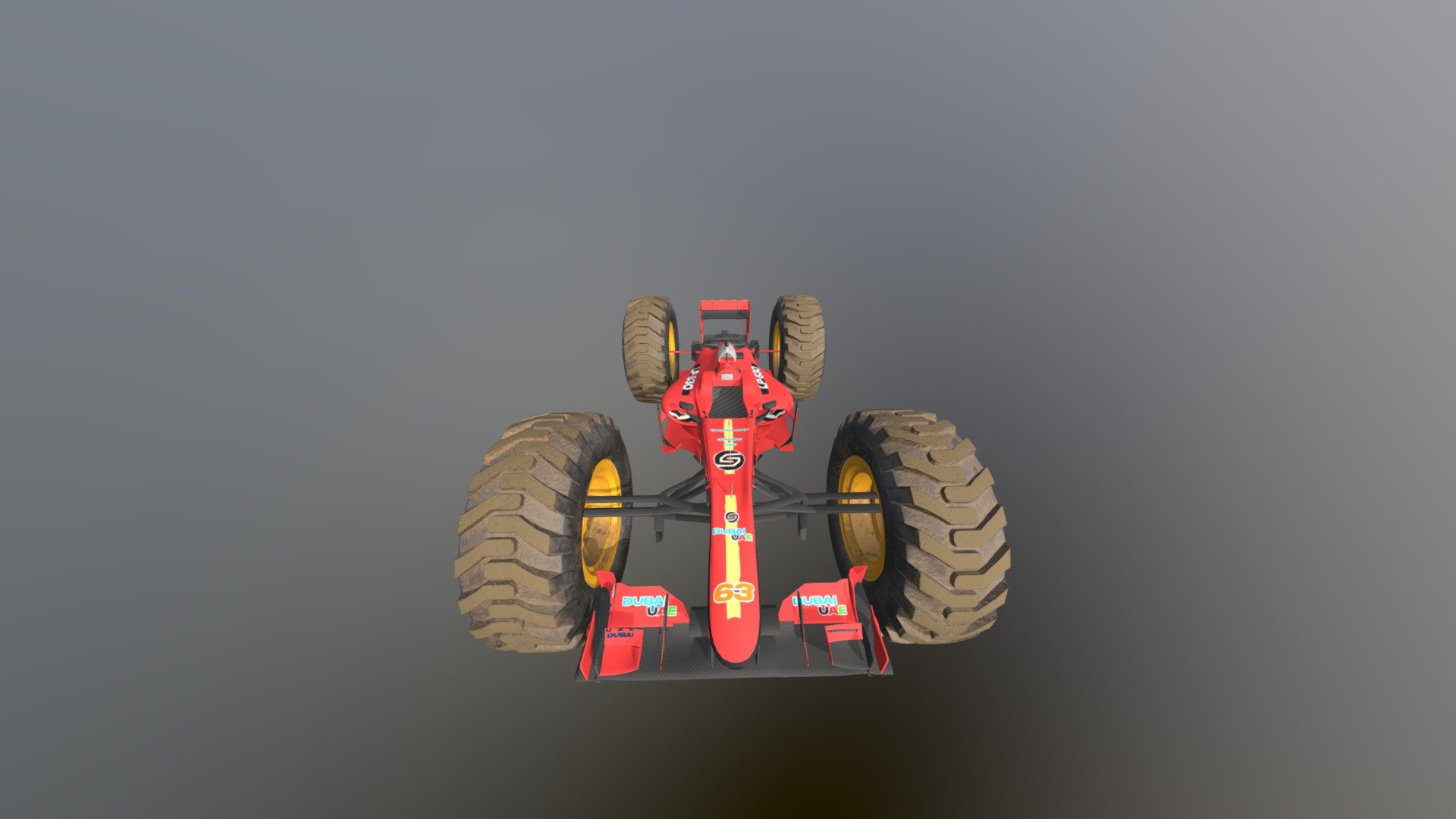 F1 car with tractor wheels - Download Free 3D model by mashed5potatoes ...