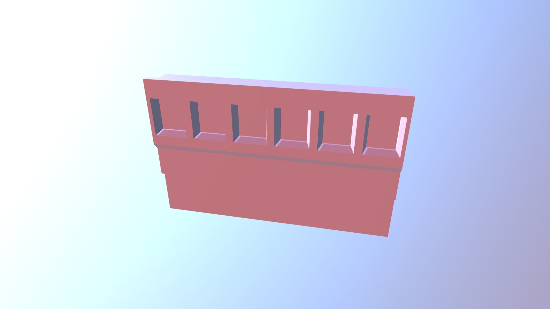 Wall With 6 Segments - 3D model by arjank [a505ac3] - Sketchfab