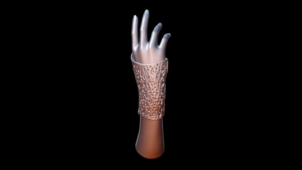 # 032 Wrist Cast B - 3D model by makerof3d [a505b40] - Sketchfab