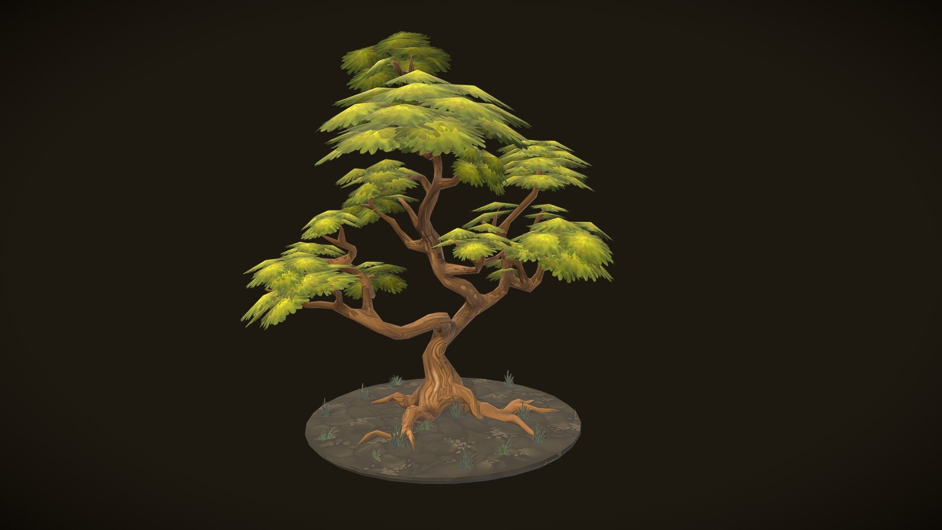 Handpainted tree - 3D model by koalla911 [a5063d3] - Sketchfab