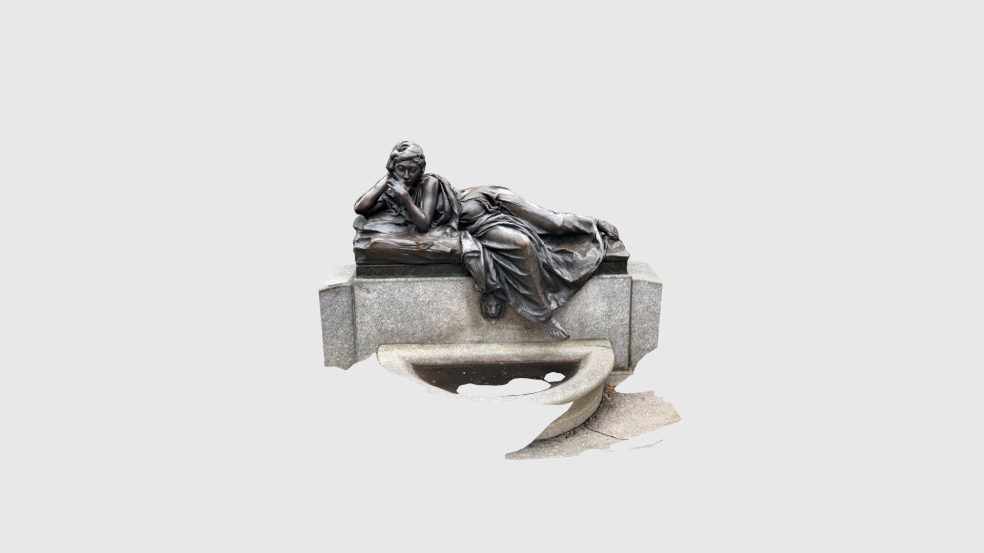 Bronze Reclining Woman - Manhattan UWS - Download Free 3D model by ...