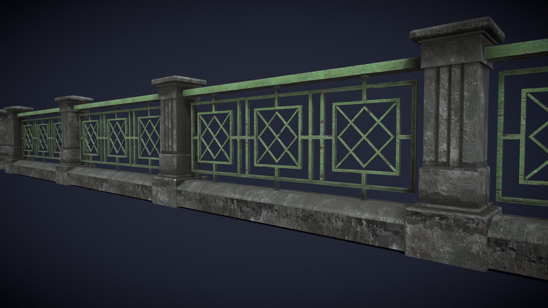 Metal And Concrete Guardrail_8_MB - Download Free 3D model by Mehdi ...
