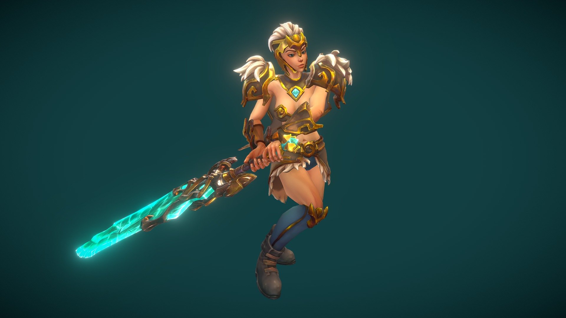 Stylized Human Female Wild Hunter(Outfit) - 3D model by N-hance Studio ...