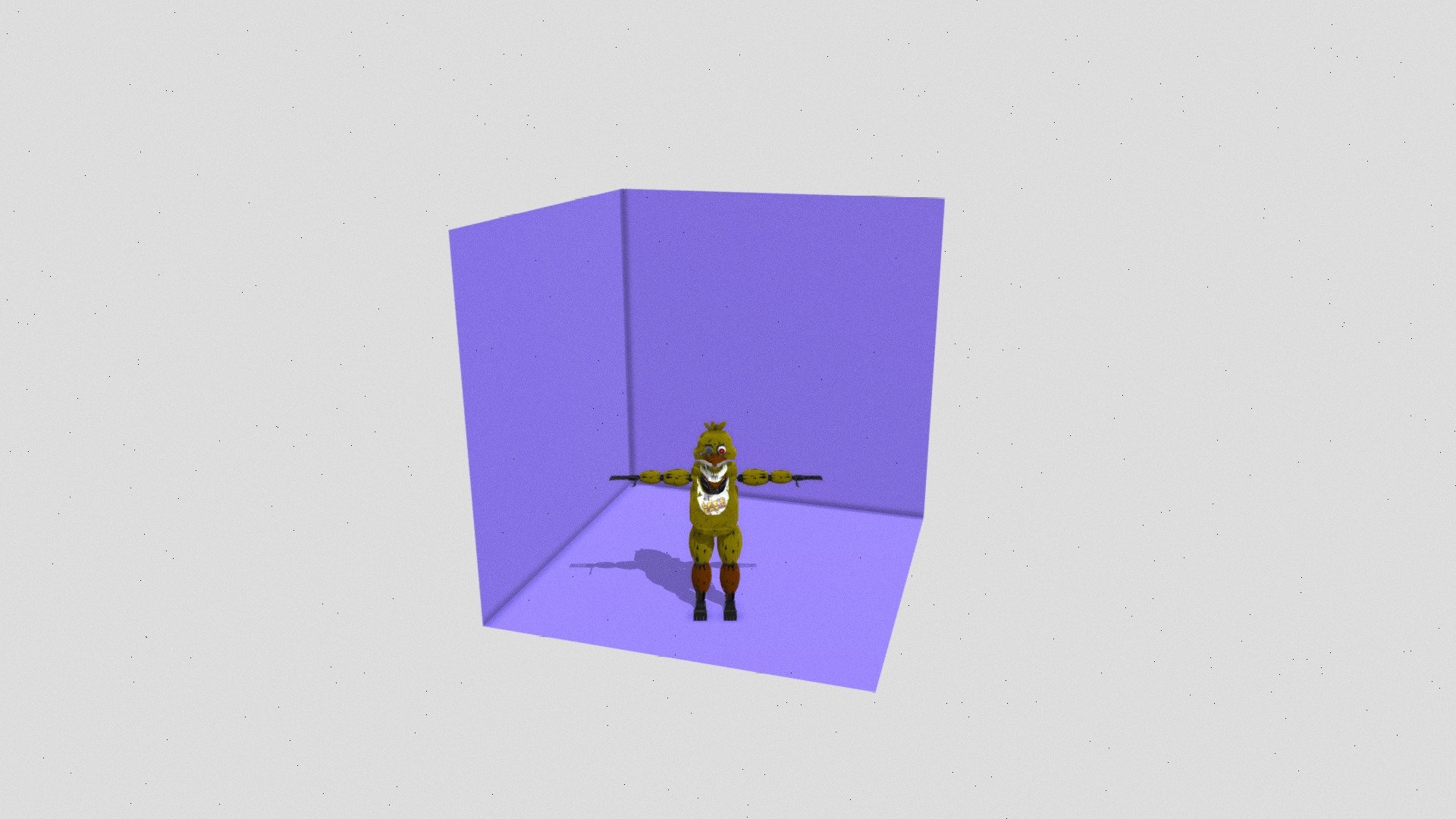 Chicka FNAF - Download Free 3D model by Kelgrim [a5110df] - Sketchfab