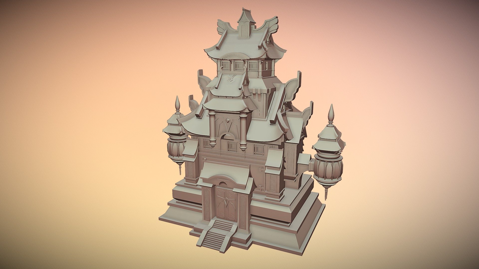 Temple Environement - 3D model by Marina H (@Darrkarra) [a516d44 ...