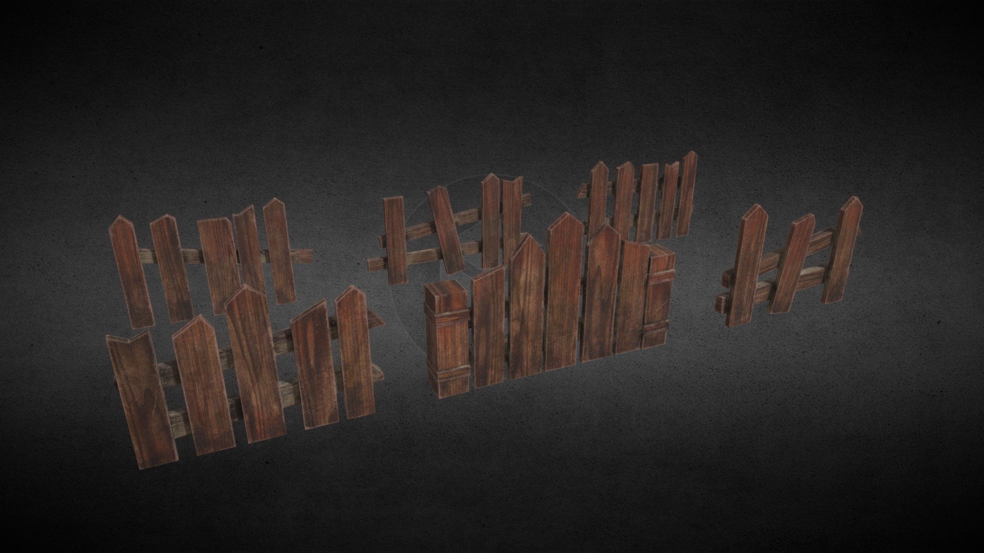 Medieval Fence Wood Lowpoly - Download Free 3D model by nongnong96 ...
