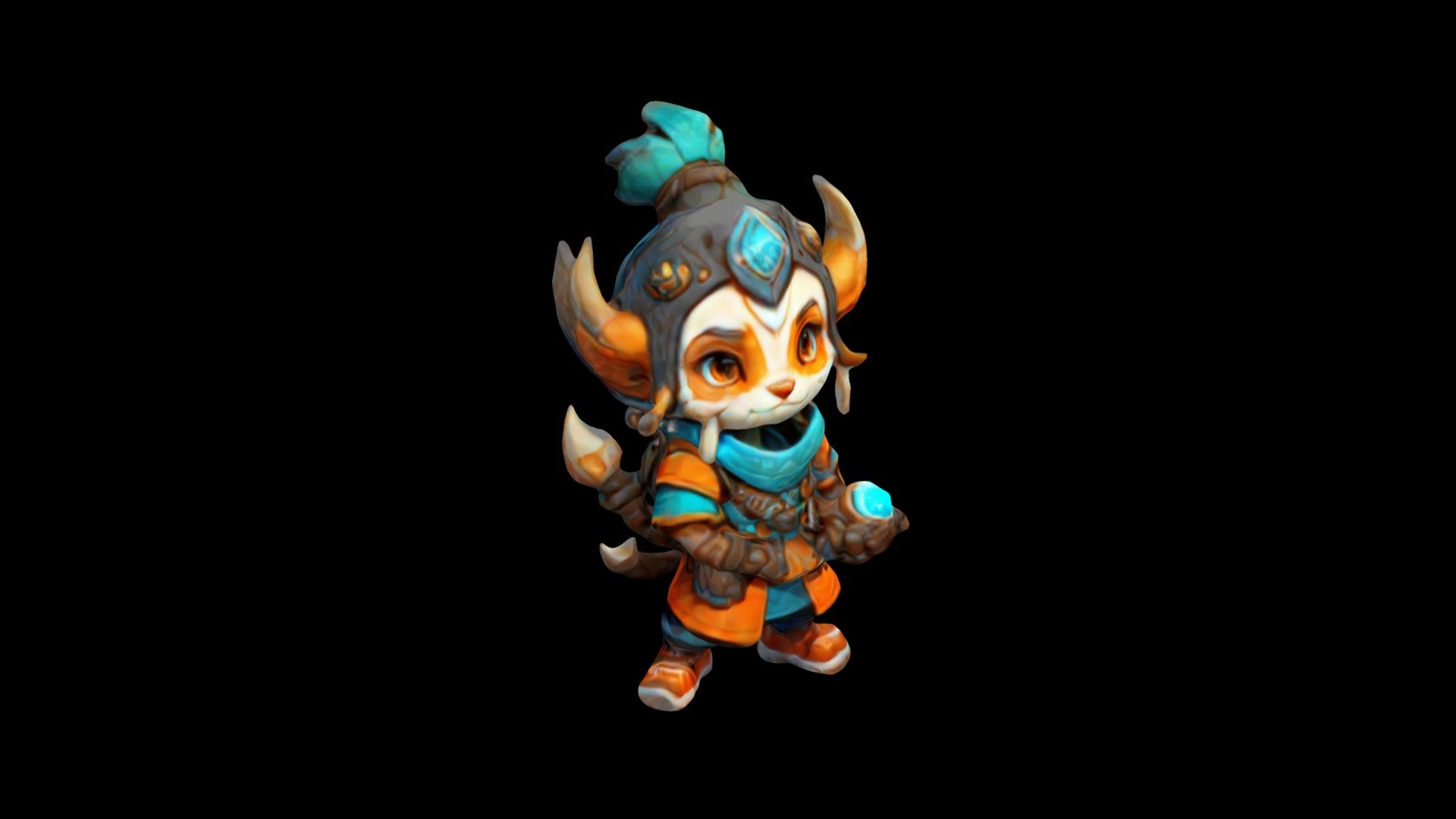 a white cat dressed as a raider the cat is holdi - Download Free 3D ...