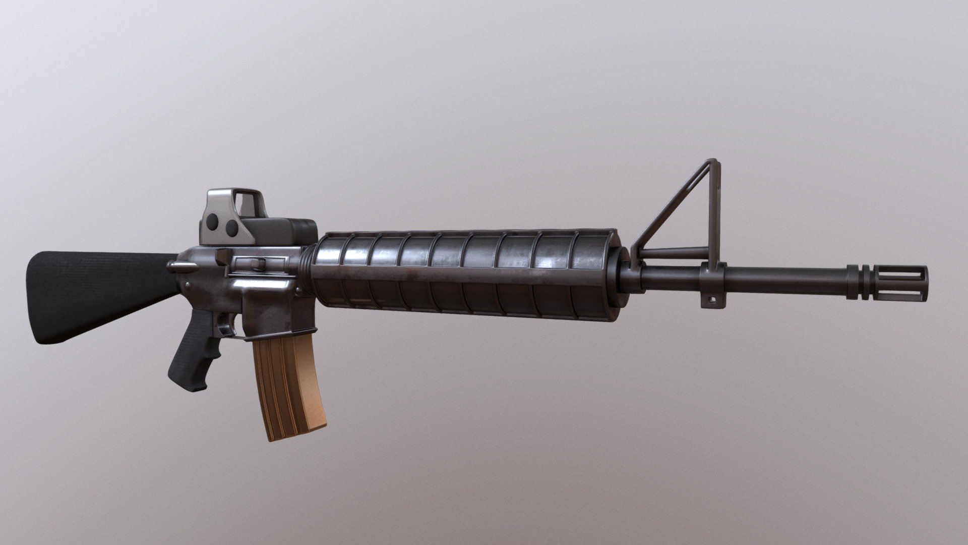 M16 Rifle (Holographic Sight) - Buy Royalty Free 3D model by Claudiu ...