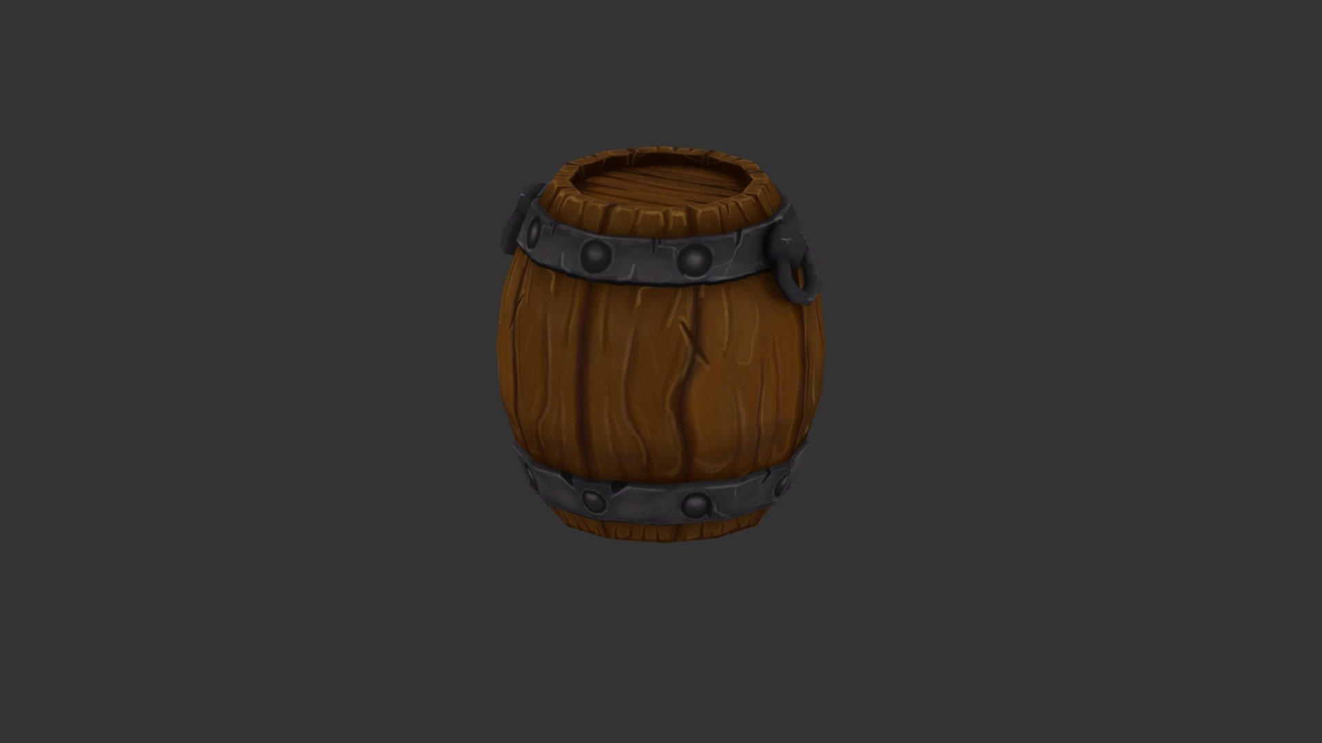 Hand-painted Barrel - 3D model by Benjvs [a52412e] - Sketchfab