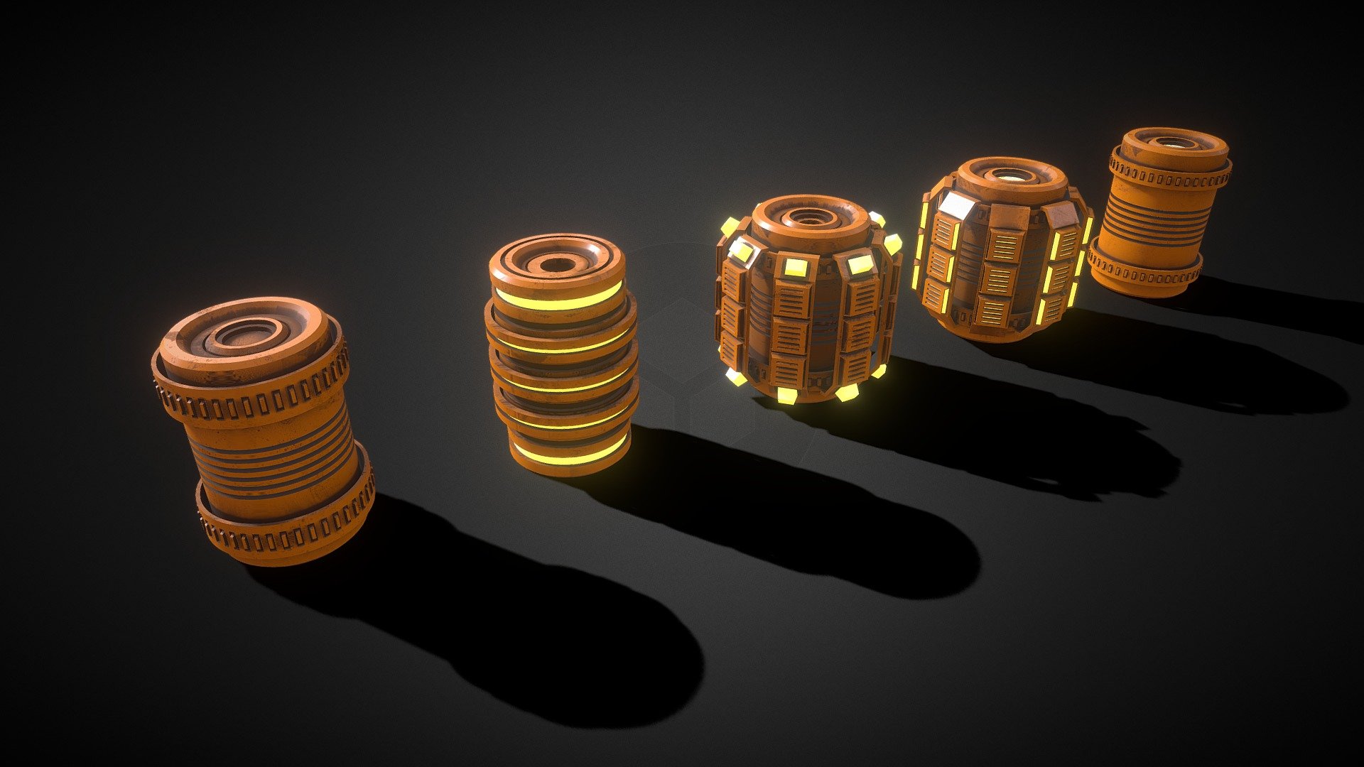 Sci- Fi Cylinder Version Two (Part Three) - Buy Royalty Free 3D model ...