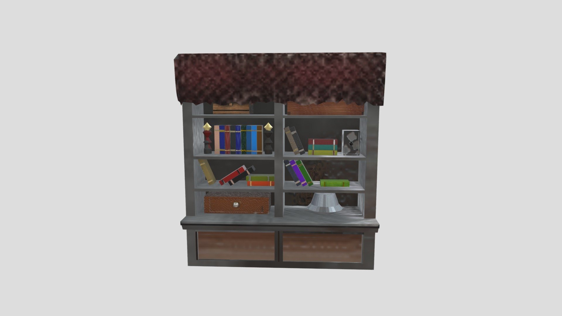 3D bookshelf model - Download Free 3D model by Manoel Messias (@P4J3.LS ...
