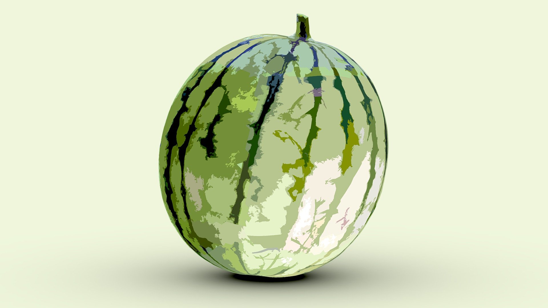 Illustration-style Watermelon - 3D model by O_Hitsuji (@OHitsuji ...