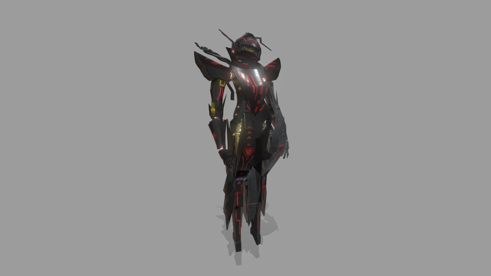 Mecha. red - 3D model by johnny0988720410 [a52e424] - Sketchfab