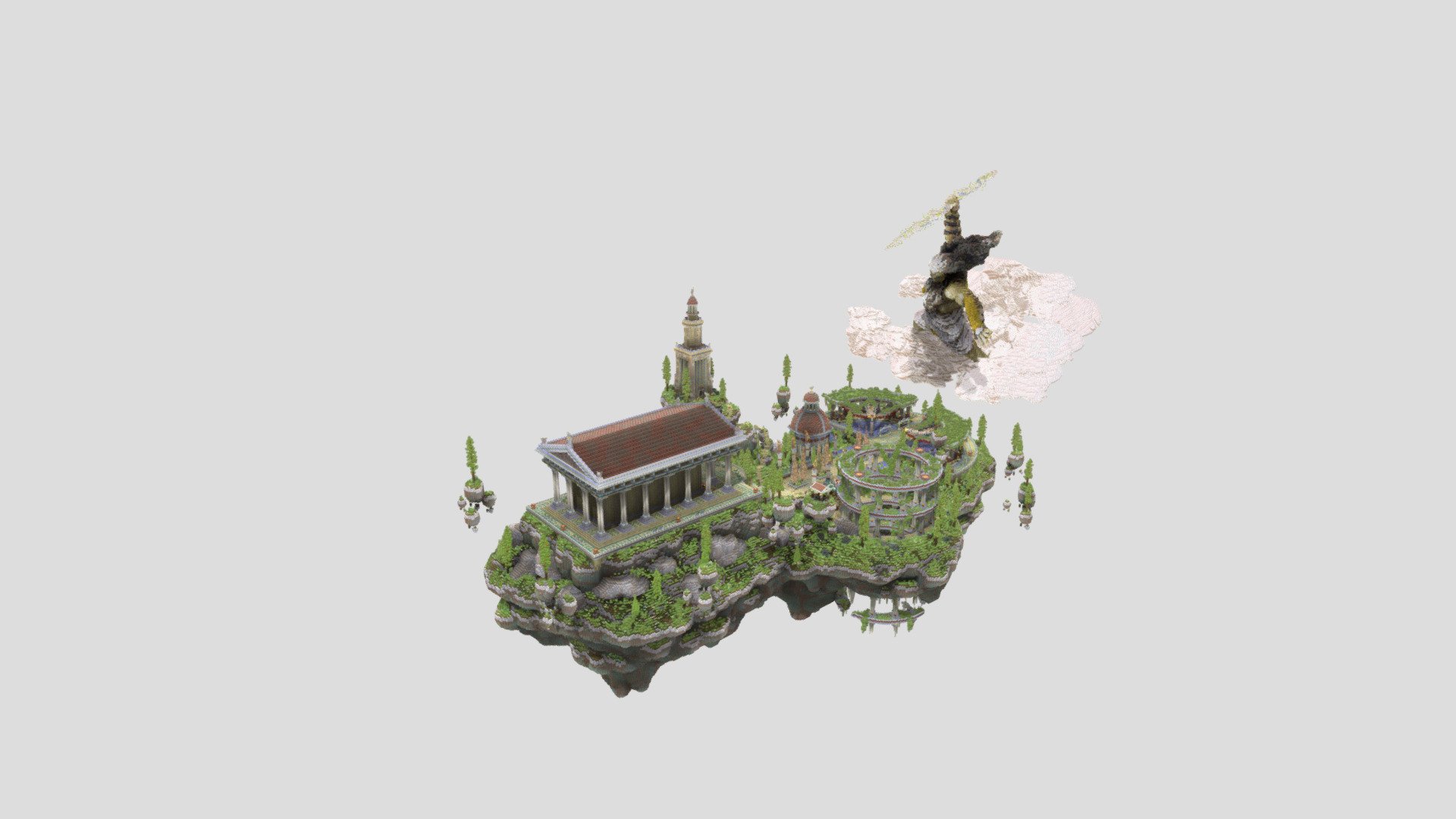Minecraft greek spawn - 3D model by Iwanfix [a52e9f0] - Sketchfab