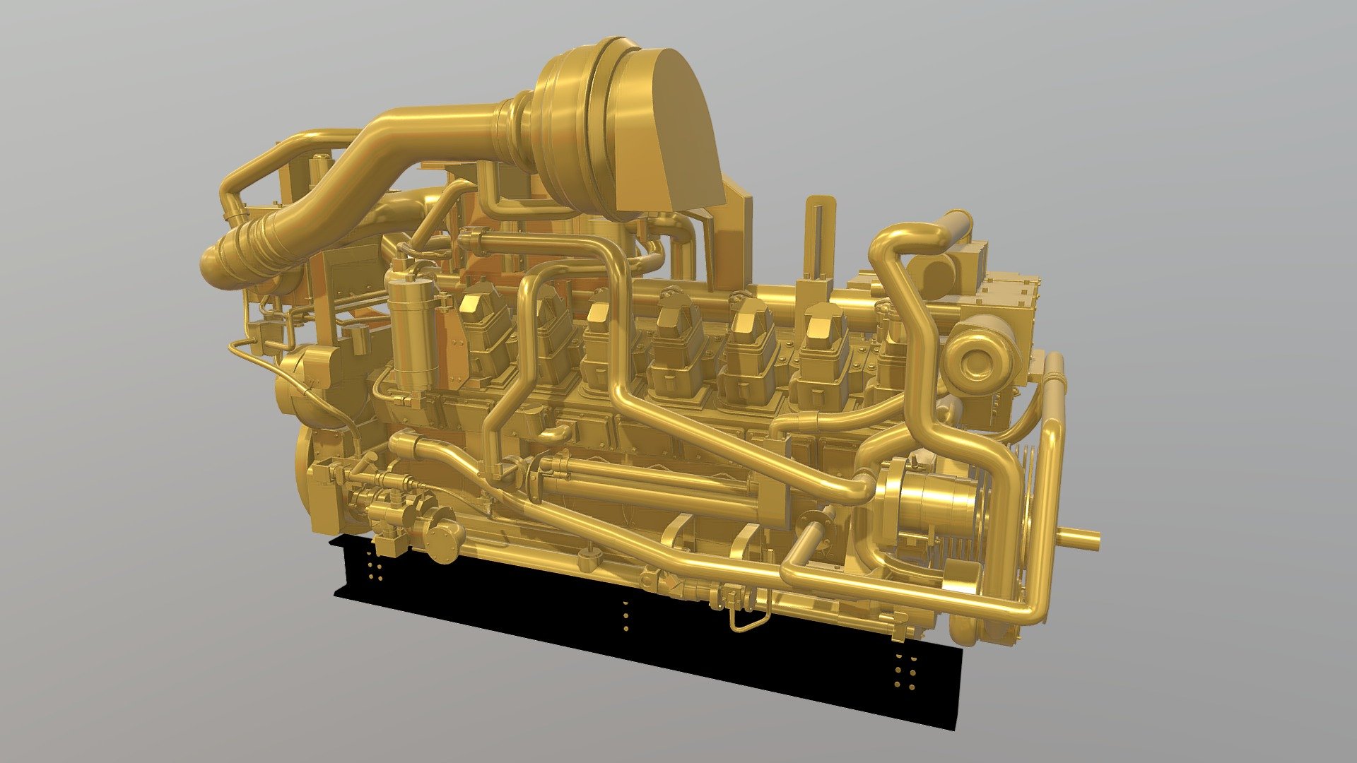 Gas Compression Engines G3516 TA - 3D model by GRAY (@ob.arthagbayani ...