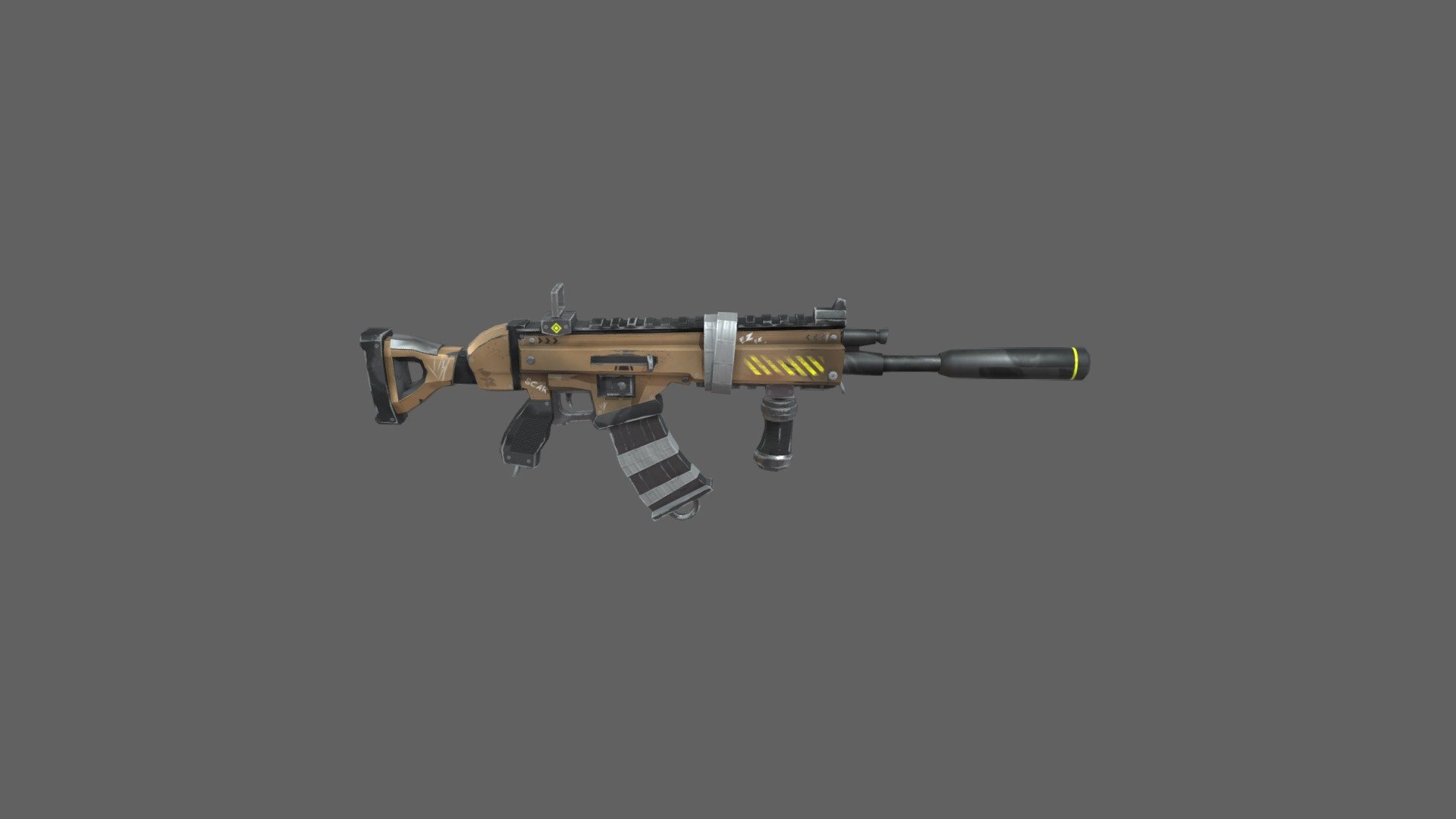Stylized Assault Rifle - Scar - 3D model by Mathéo Dts (@matheodts ...