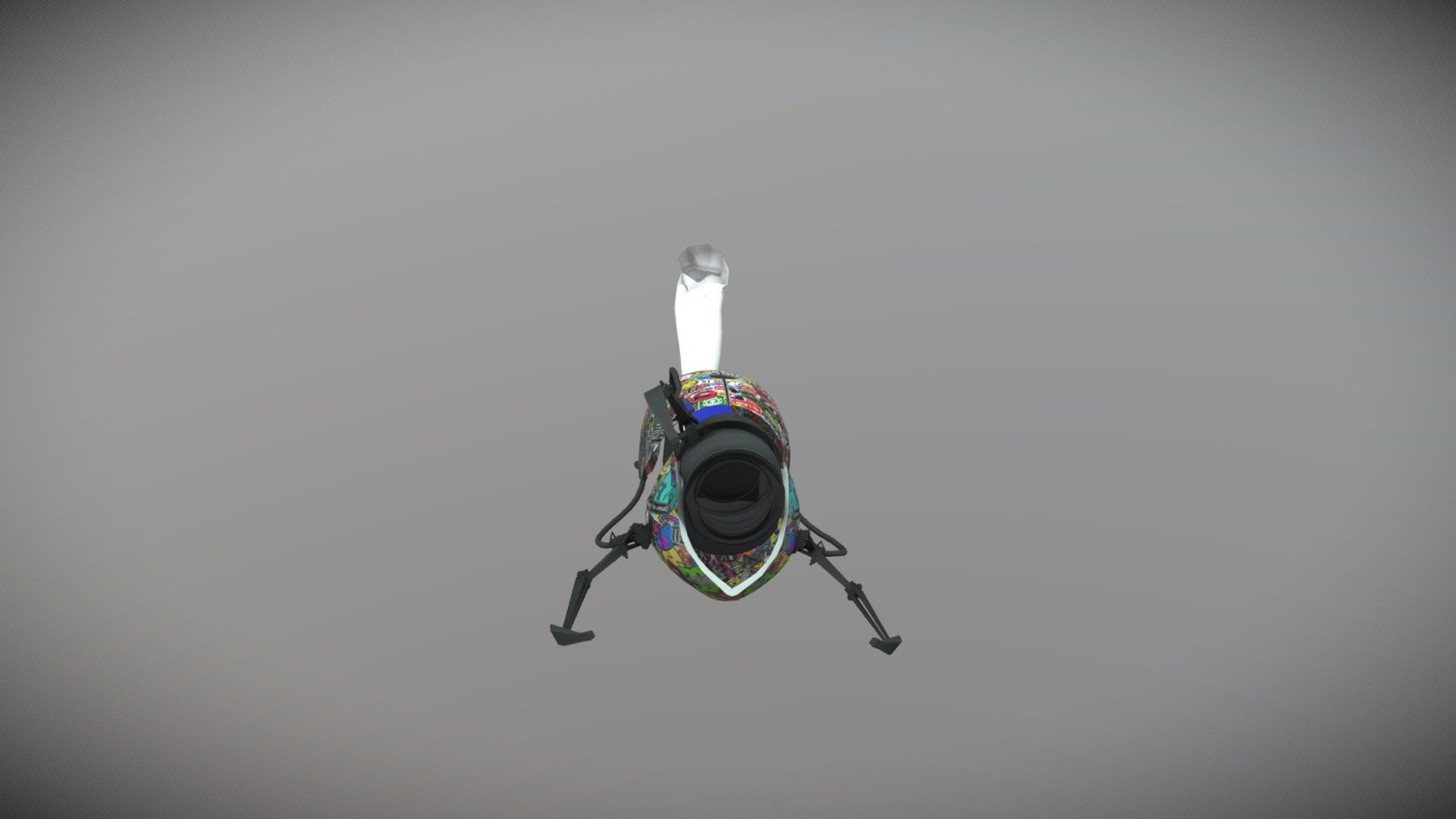 Stickerbomb Portalgun - 3D model by splooshyisbanned [a539a1a] - Sketchfab
