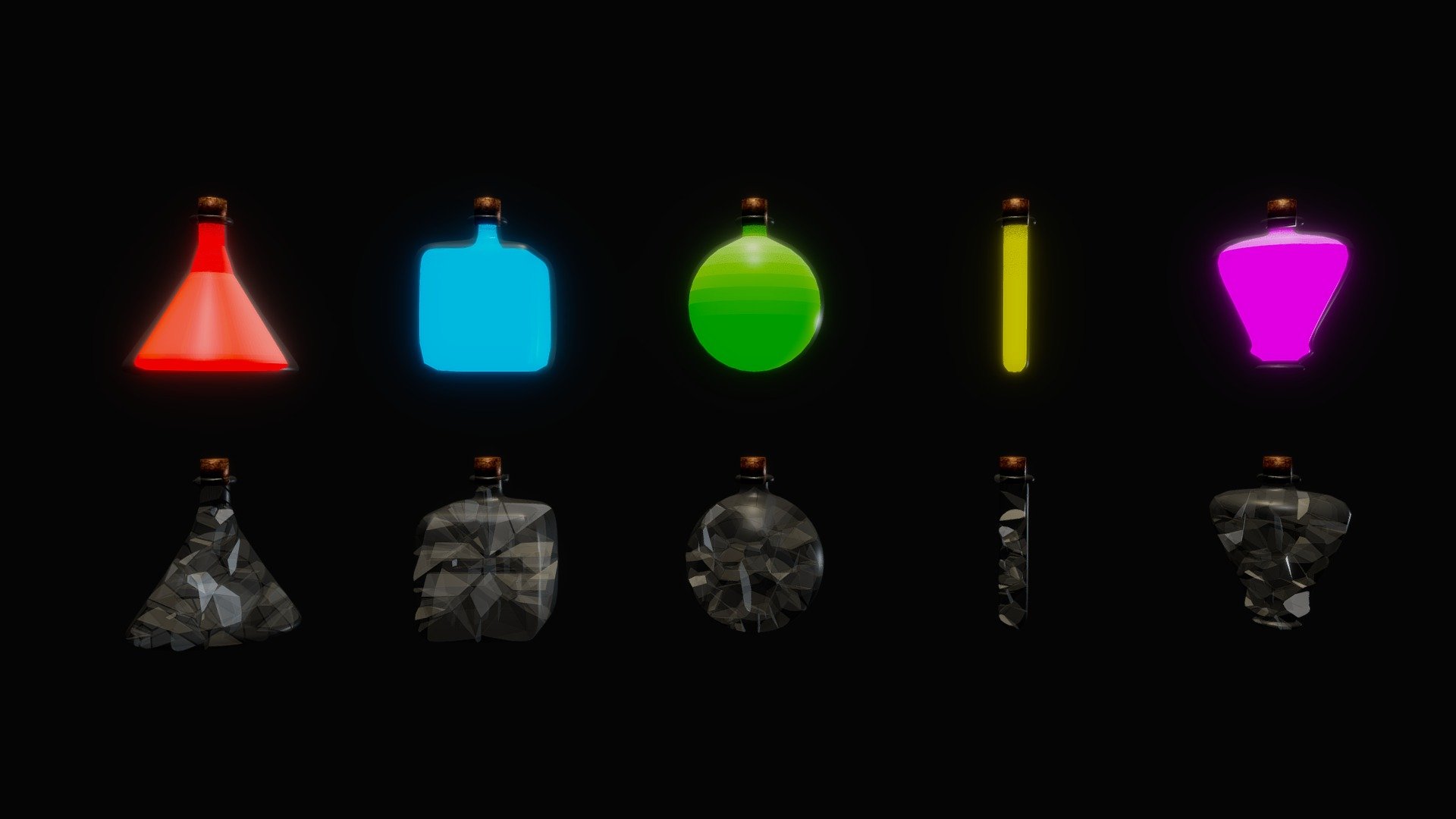 "Potions" (DEMO) - 3D model by GameplanVFX [a53eebd] - Sketchfab