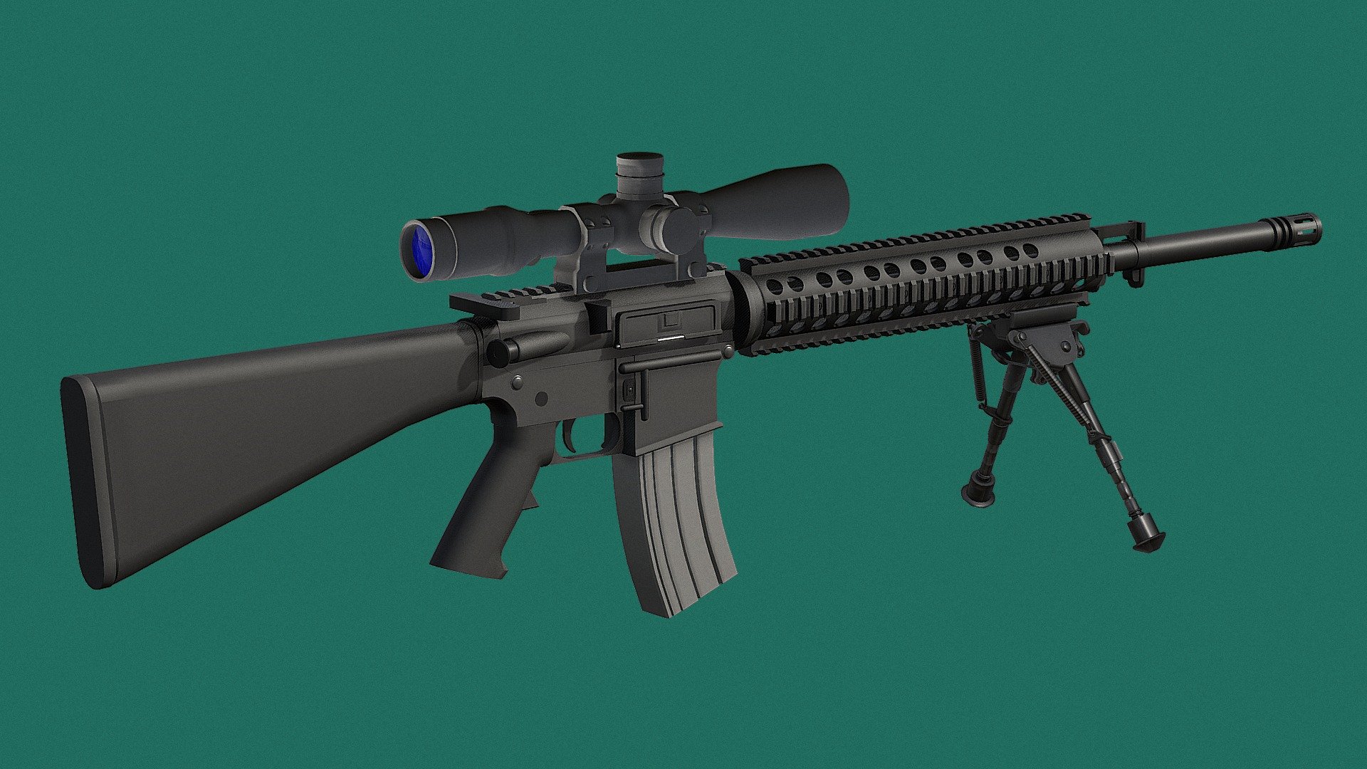 SPR MDR M16A1 M4A1 Mk18 - 3D model by momsboxtv [a5411fb] - Sketchfab