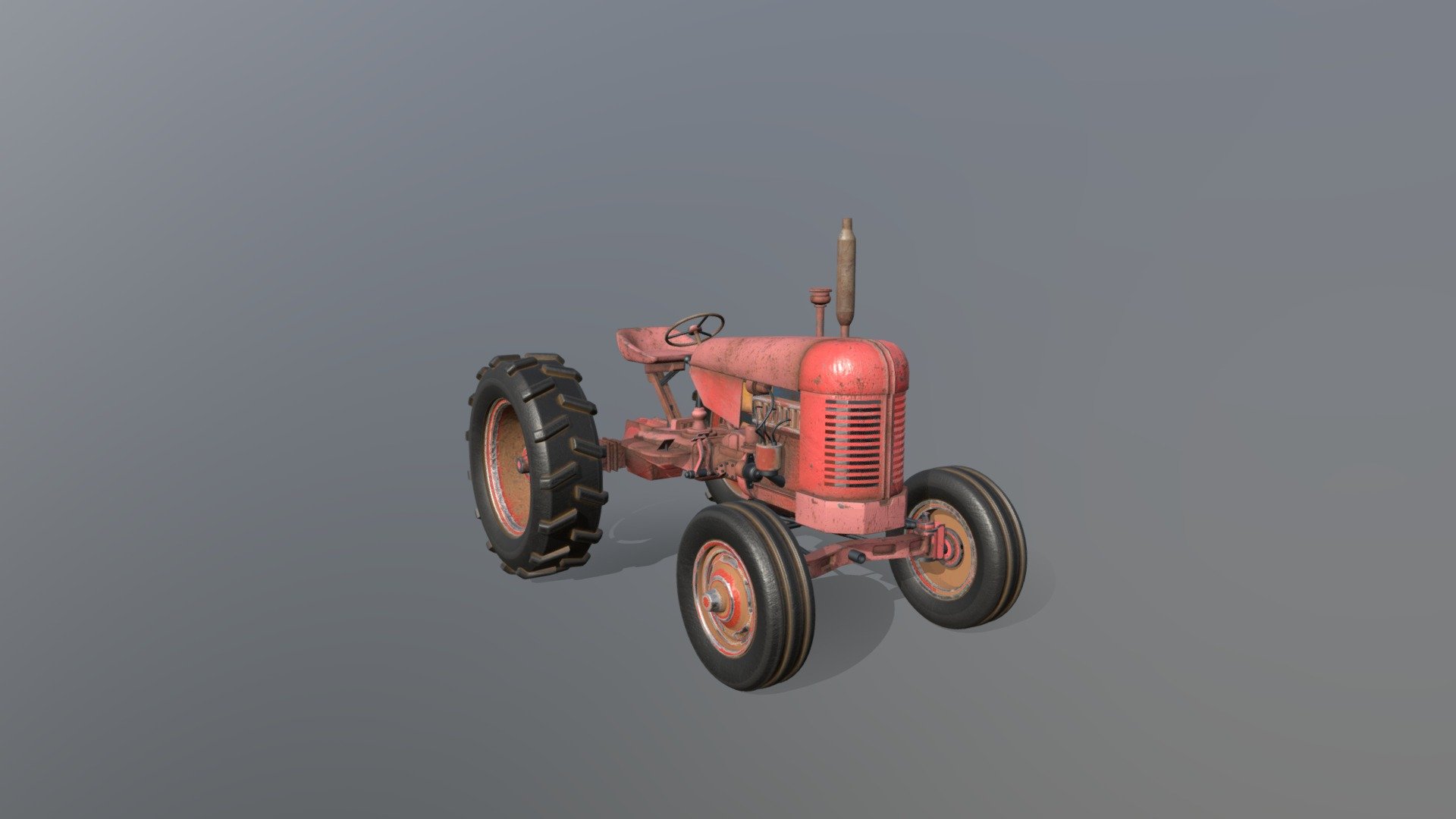 Old Tractor - 3D model by iskenderbaltaci (@iskender3d) [a5438e9 ...