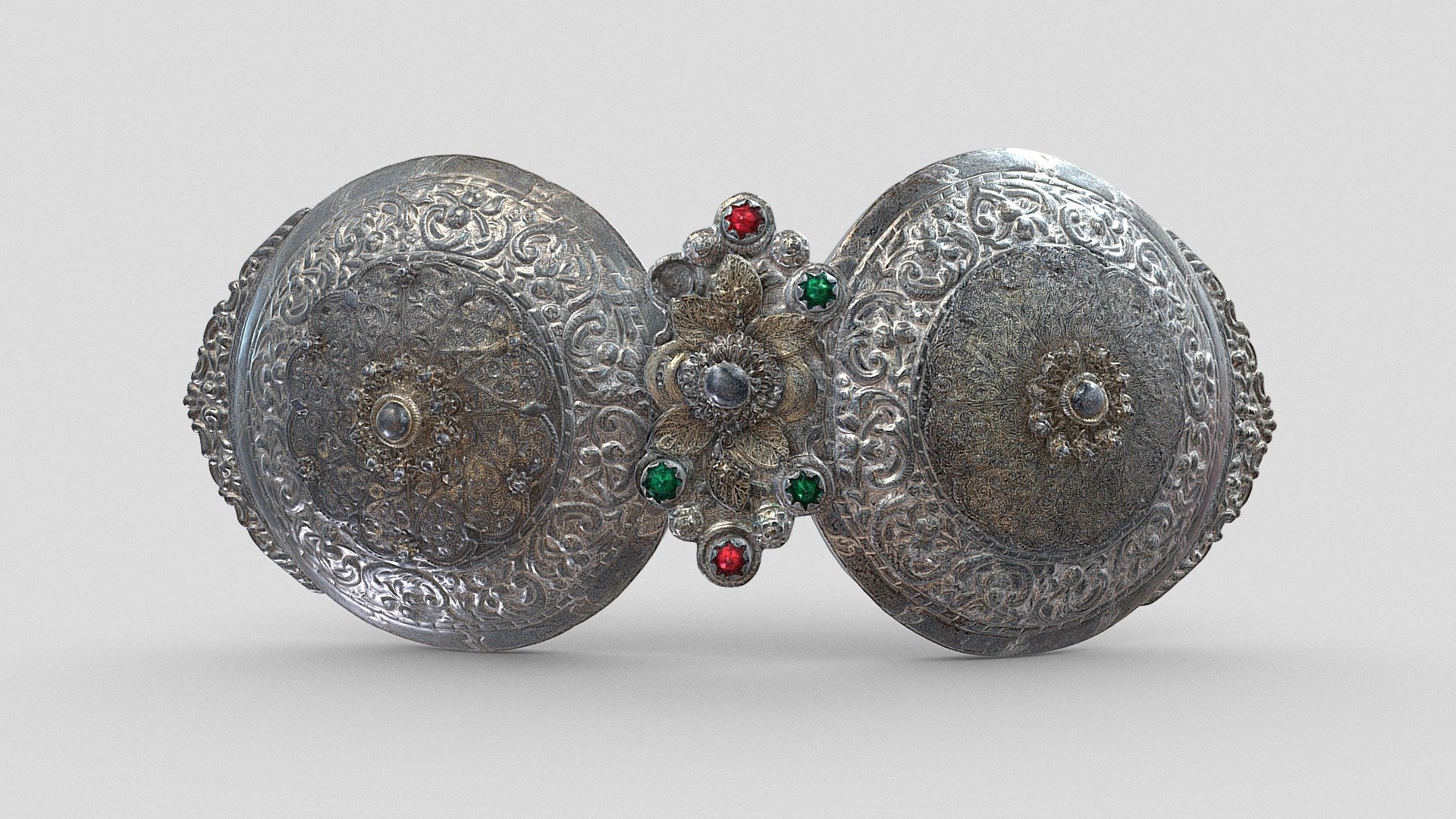 Traditional Women's silver belt buckles - 3D model by Kyustendil ...