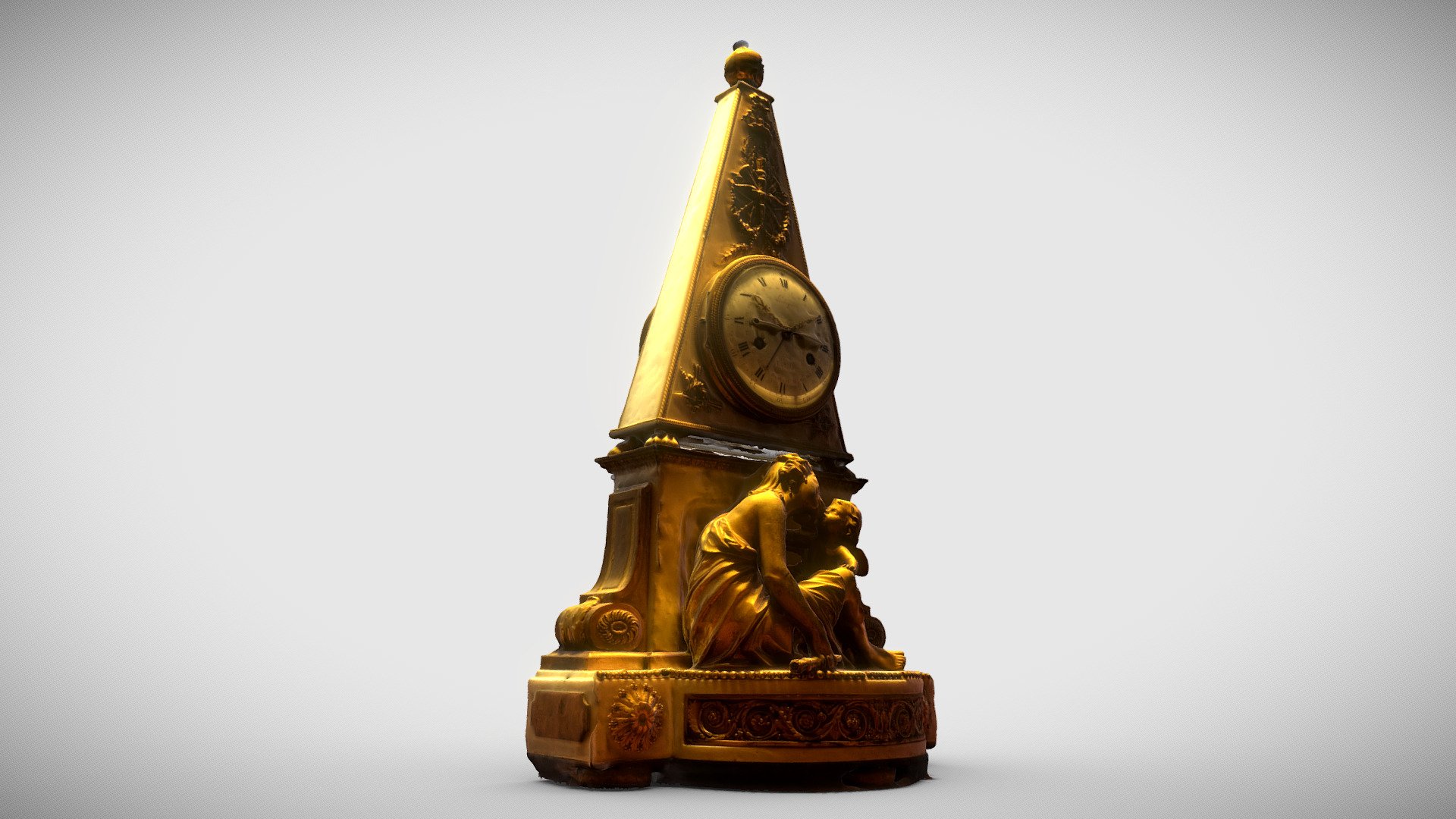 Clock in the shape of obelisk Venus and Love - Buy Royalty Free 3D ...