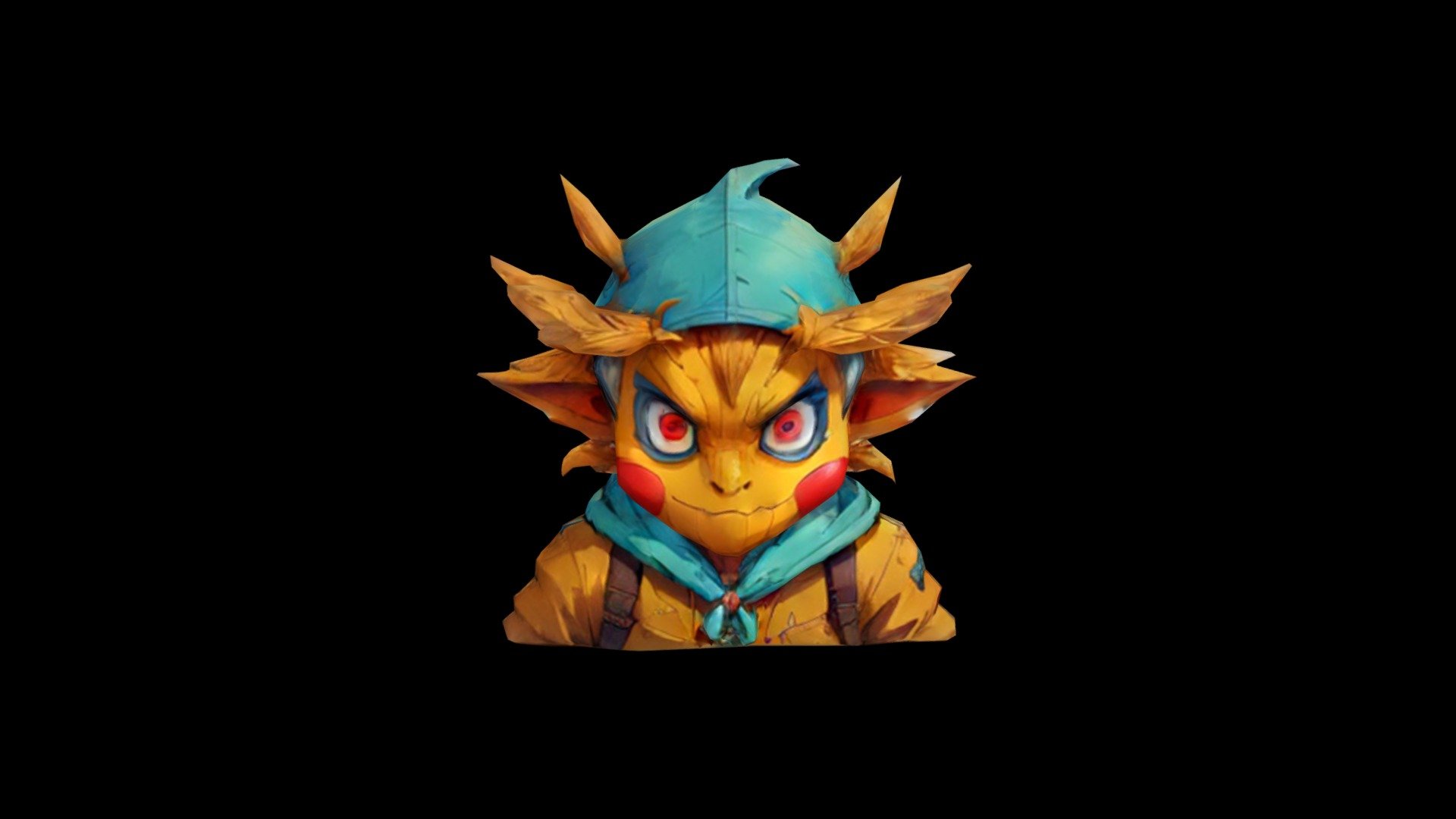 Whiskered Jaw A Symmetrical Cartoon Character Il - Download Free 3D ...