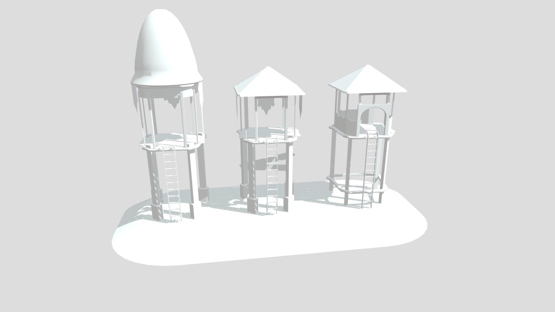 Wasted Towers Set - 3D model by primnull [a54b0bd] - Sketchfab