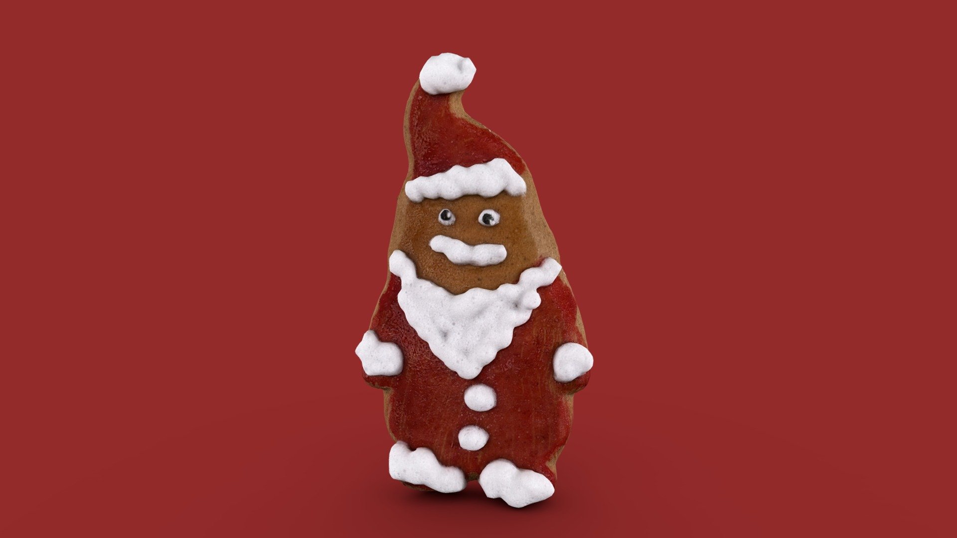 Gingerbread Santa-Claus - 3D model by redline3678 [a54e023] - Sketchfab