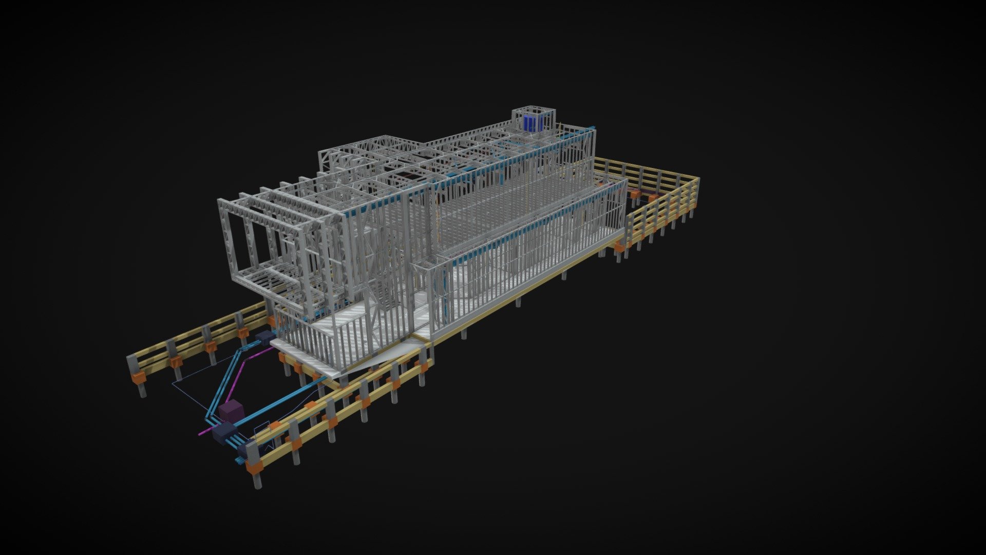 Edifício Comercial em Steel Frame - 3D model by Eng Tedeschi (@eng ...