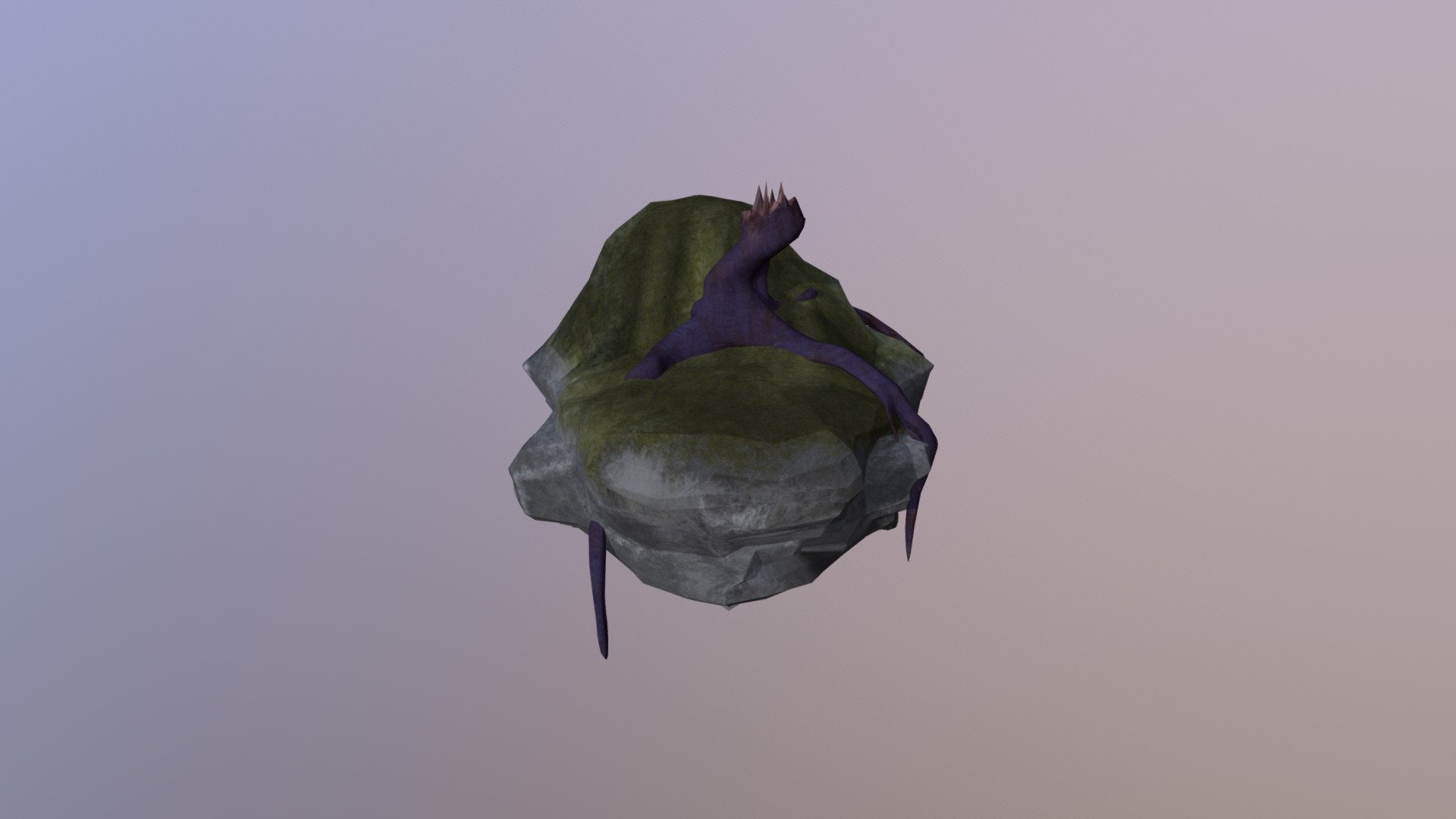 Broken Tree On Rock - 3D model by enricoleasa [a555406] - Sketchfab