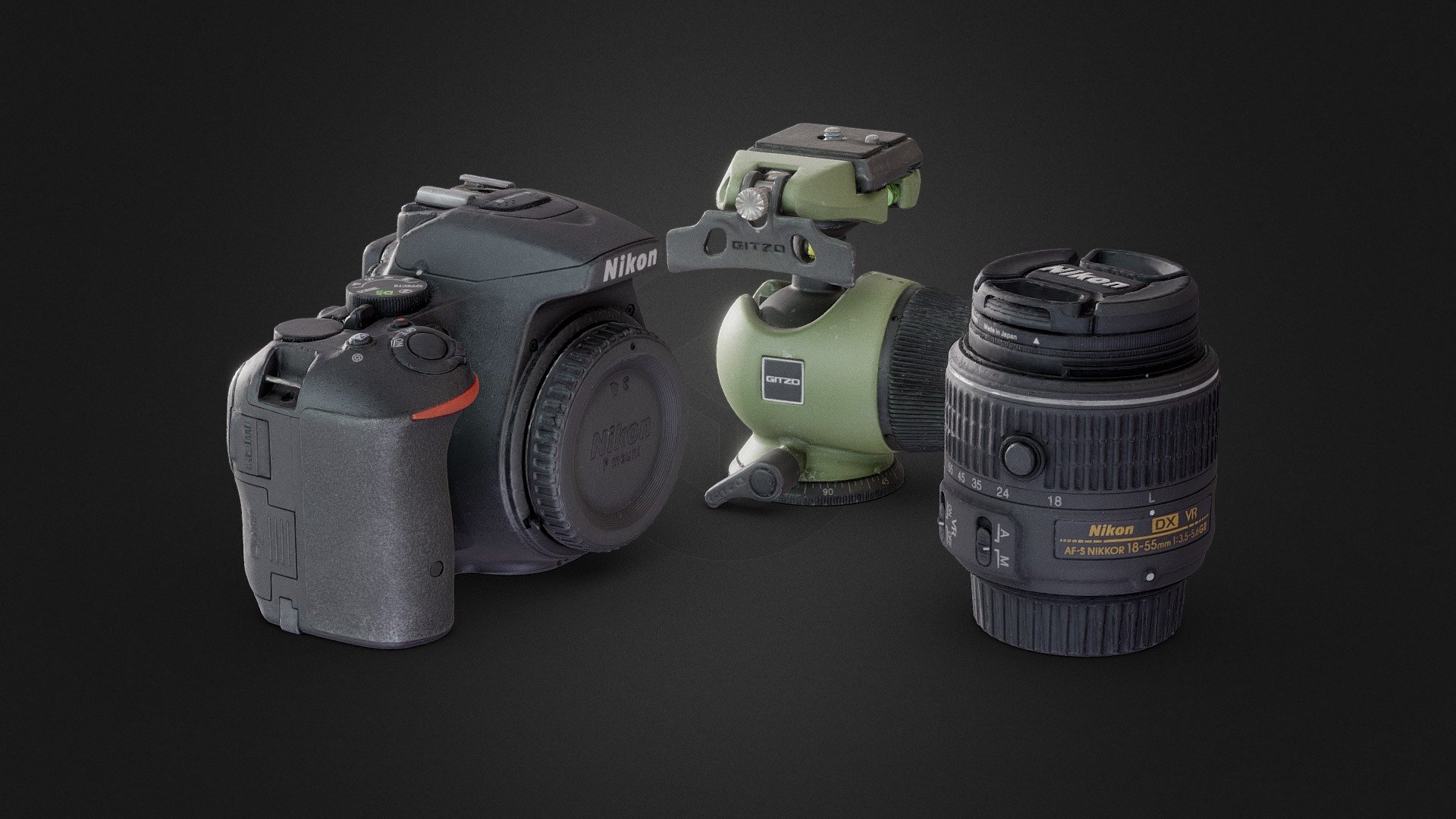 Camera set (3Dscan RAWMESH Low poly) - 3D model by 3D scan studio "iris ...