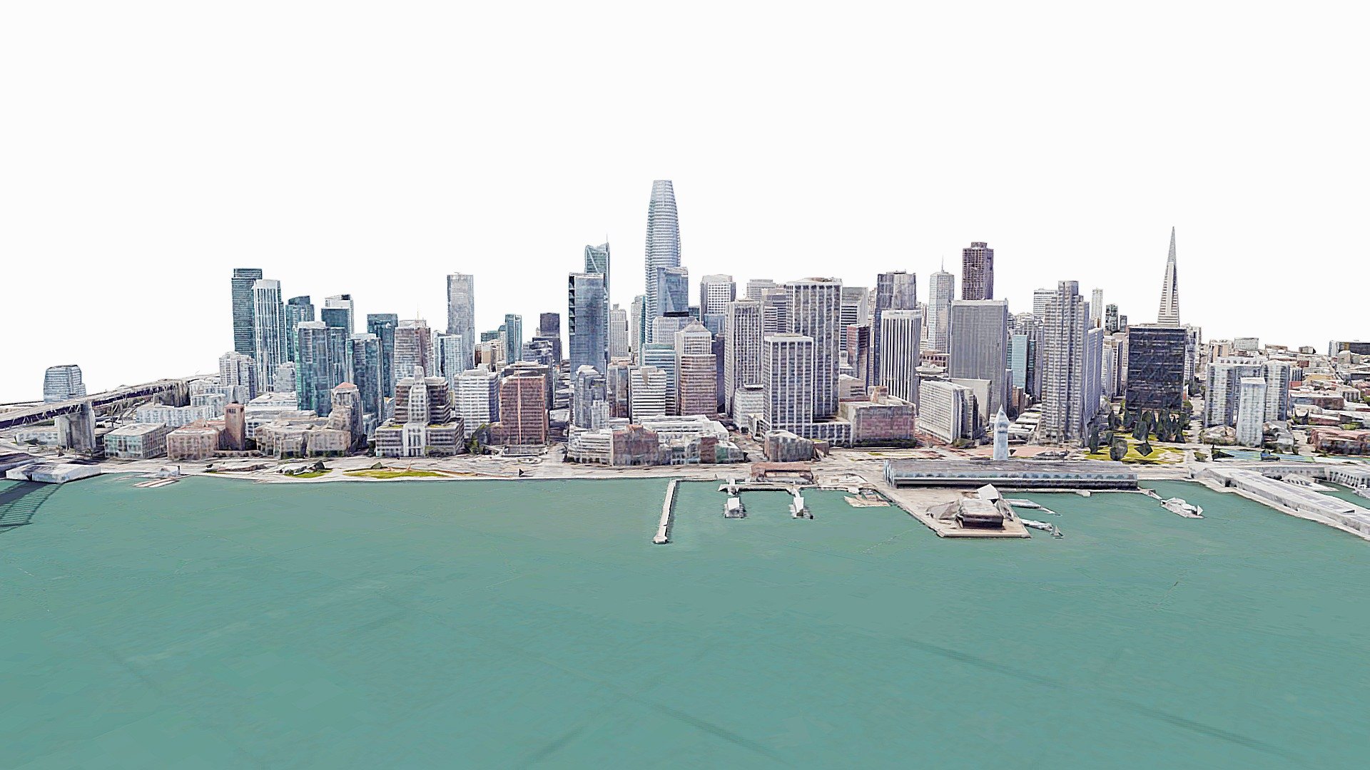 San Francisco,city,scan,map,skyscraper,terrain - 3D model by SENSIET ...