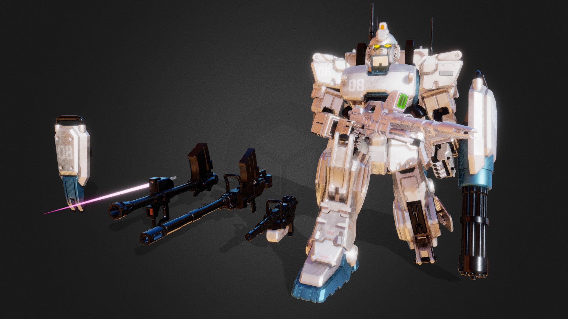 Ez8 Gundam - Buy Royalty Free 3D model by Zero One Designs (@zodesigns ...