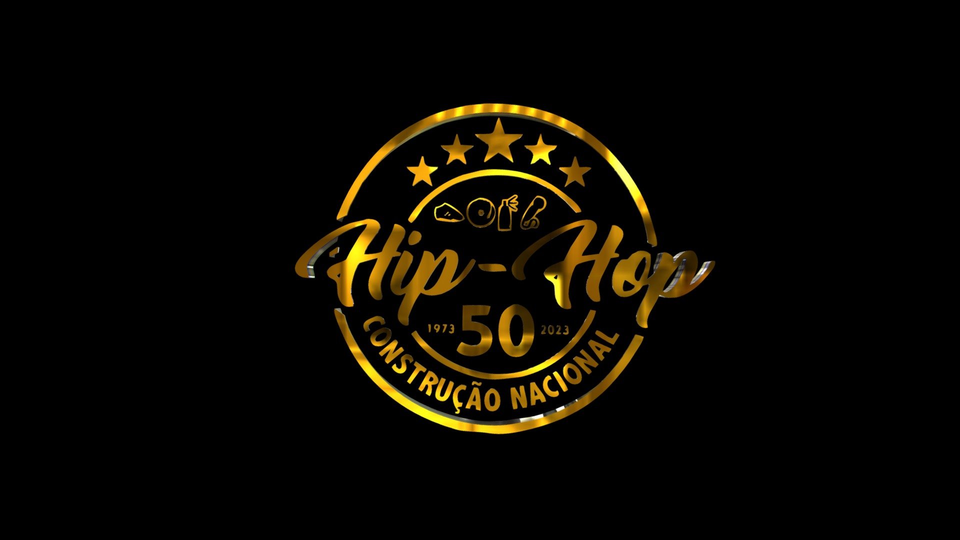 Logo 3D Construção 50 Anos Hip Hop - Download Free 3D model by ...